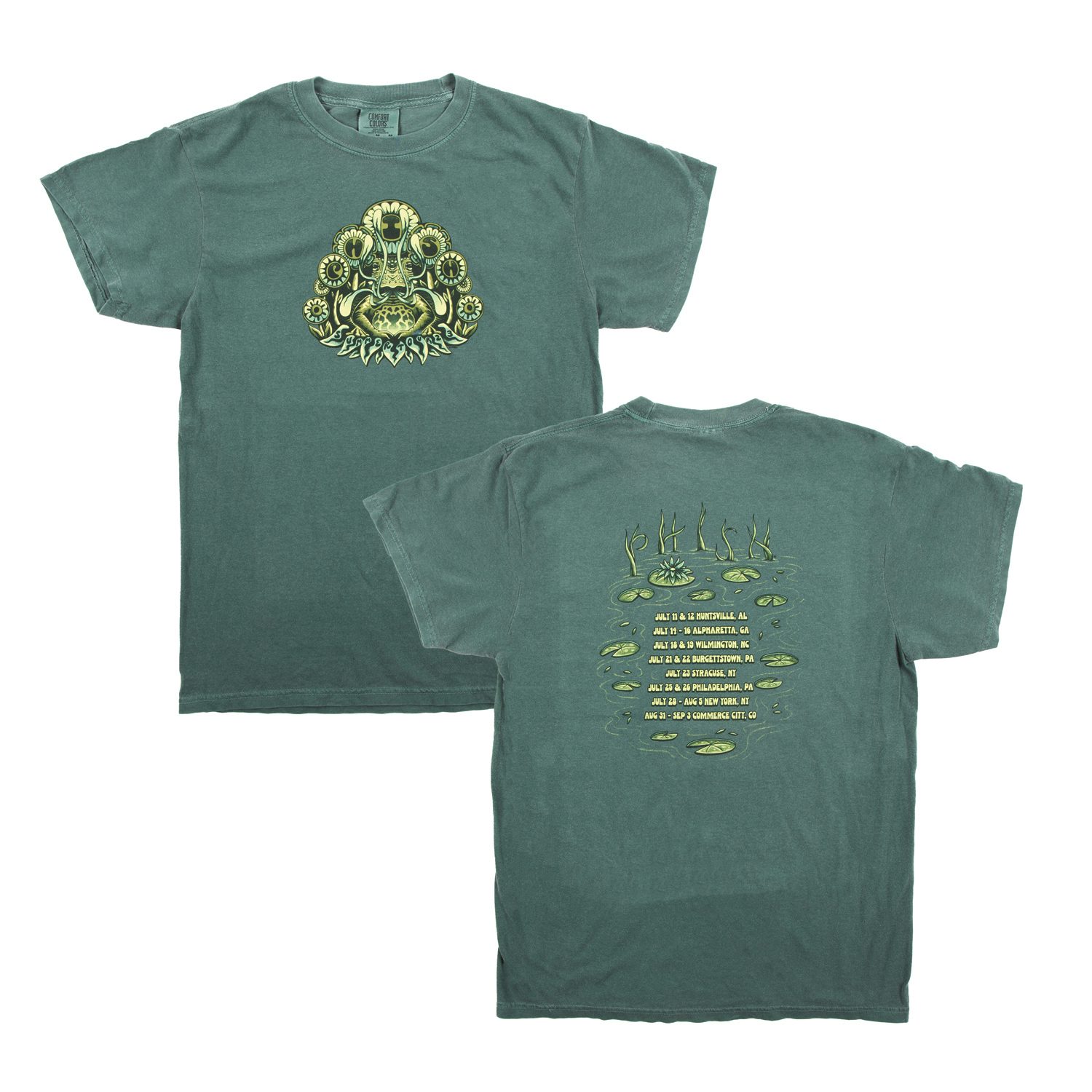Phish Summer '23 Frogger Tee on Blue Spruce