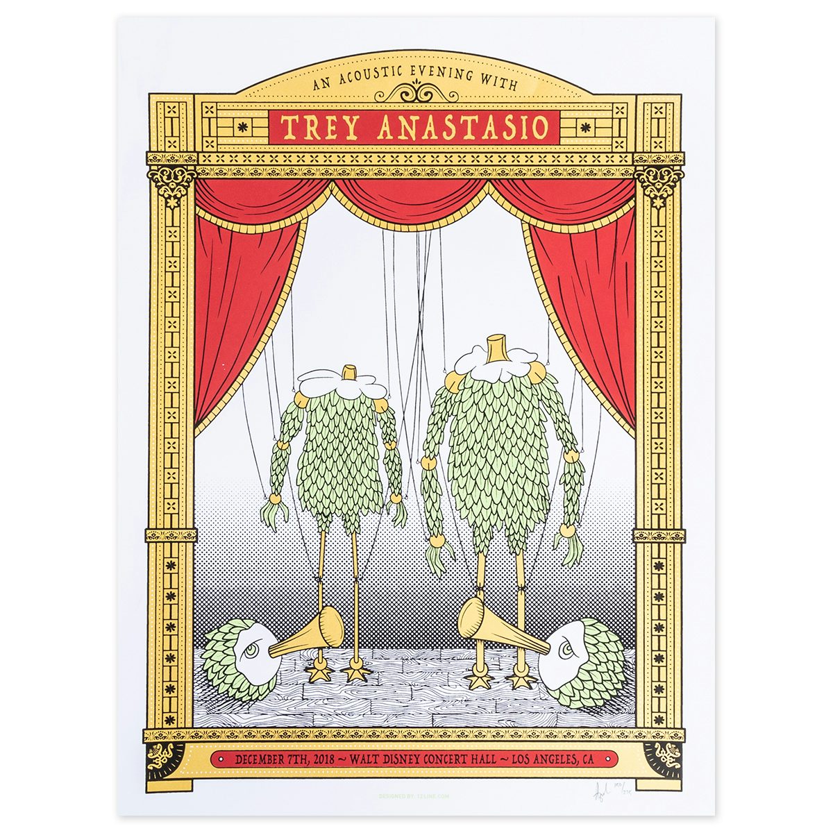 Phish Trey Anastasio Walt Disney Concert Hall, Los Angeles LE Poster