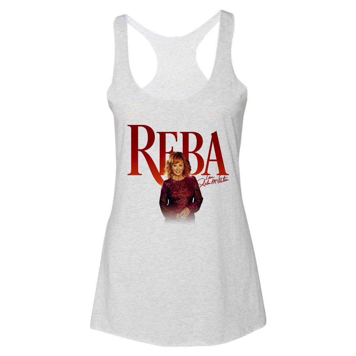 Reba McEntire Photo White Tank Top