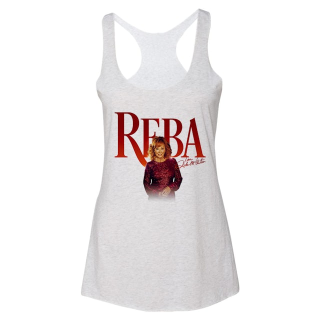 Reba McEntire Photo White Tank Top