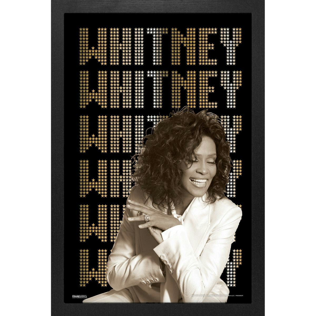 Whitney Houston - Name in Lights 11x17 Framed Print
