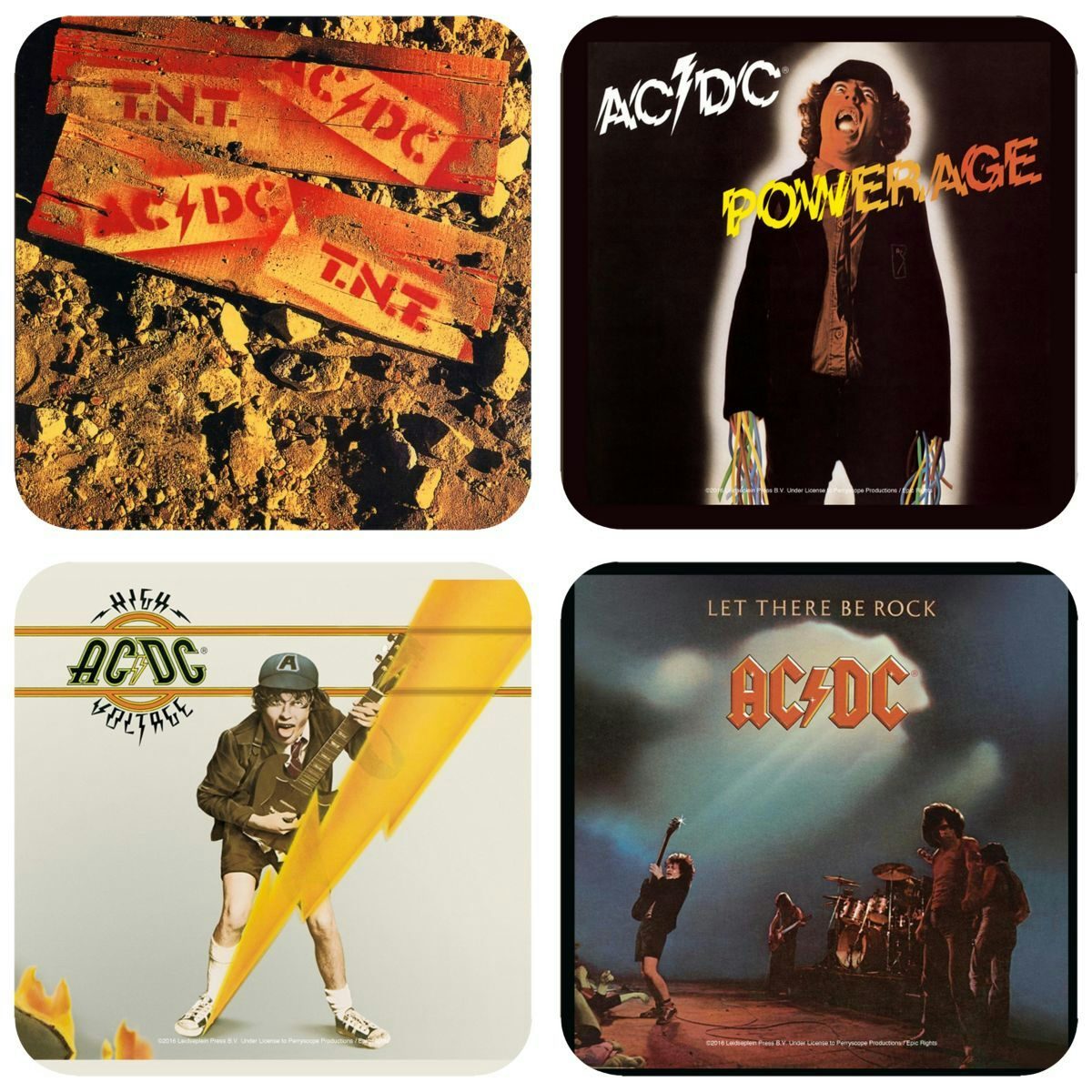 AC/DC Album Covers Coaster Set V1