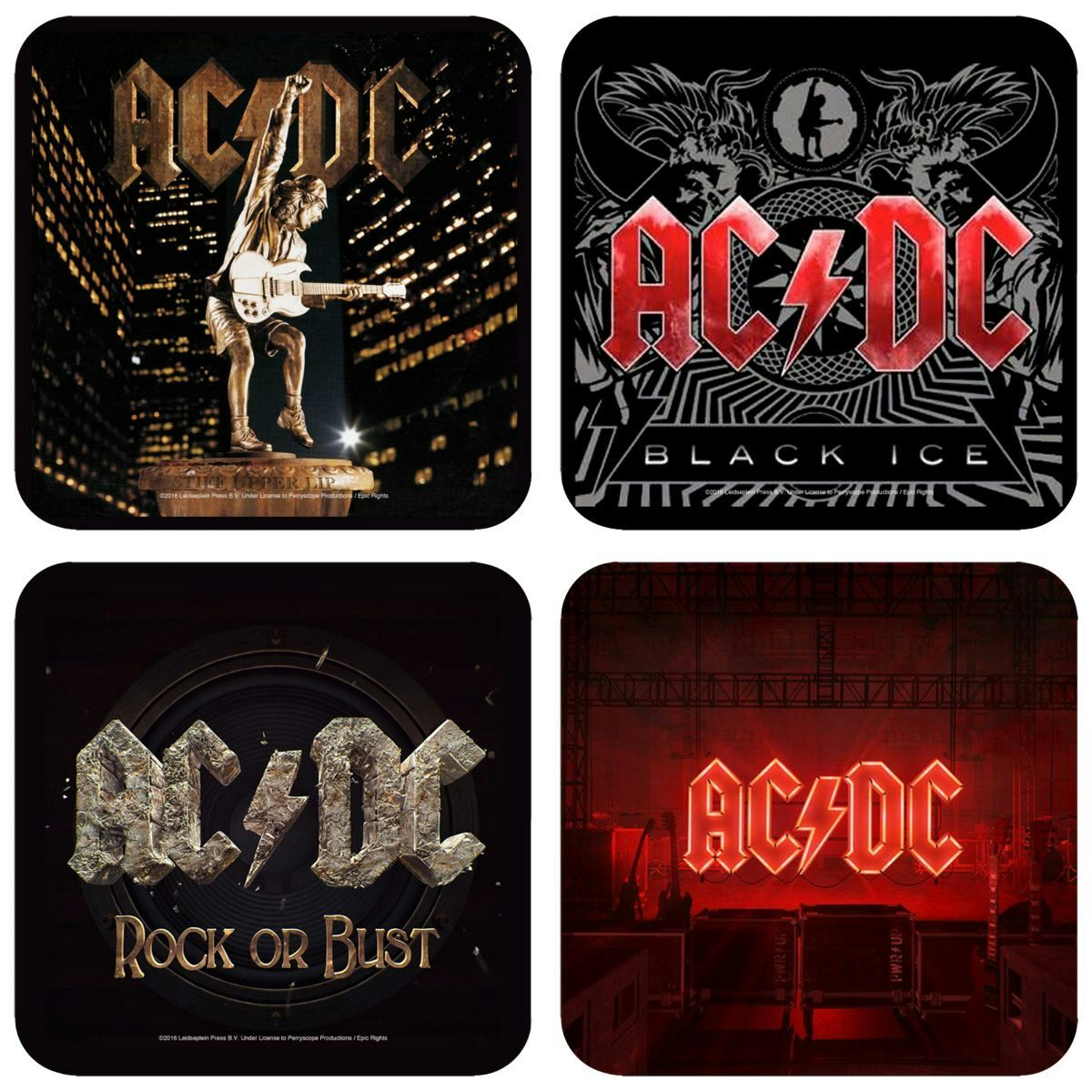 AC/DC Album Covers Coaster Set V4