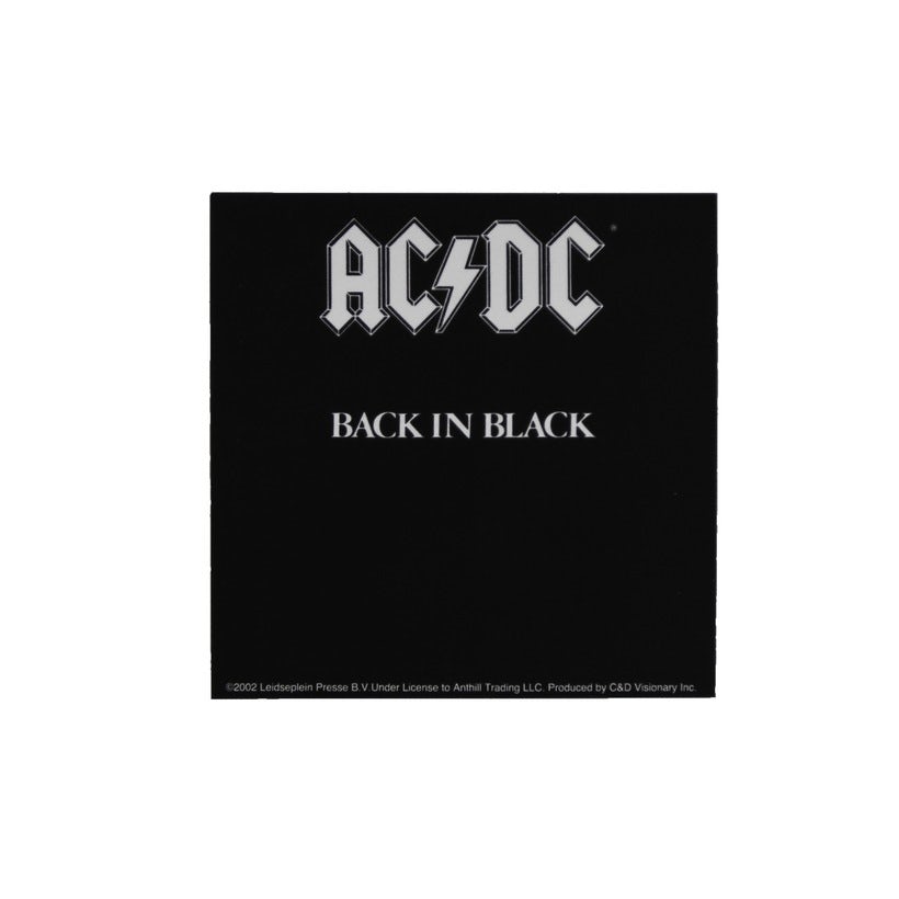 AC/DC Back In Black Sticker