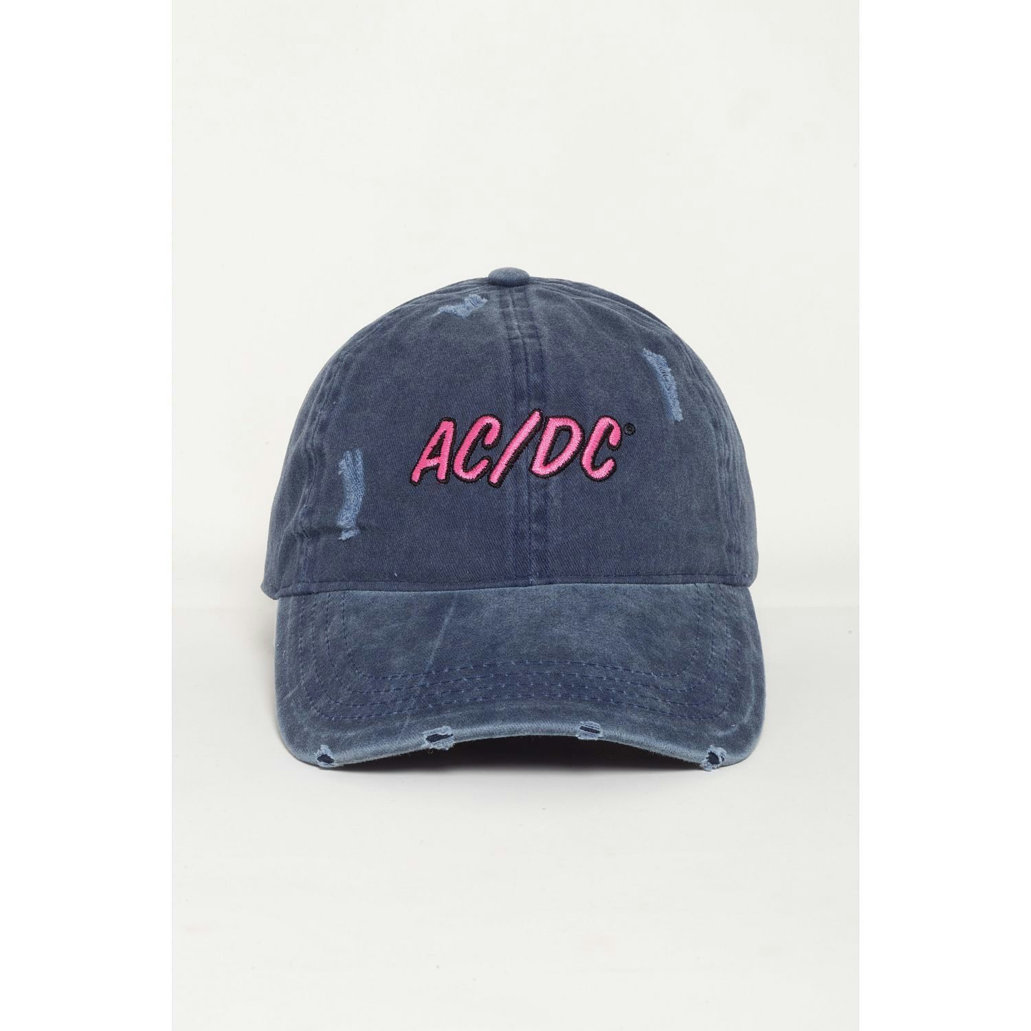 AC/DC Embroidered Denim Baseball Cap Navy