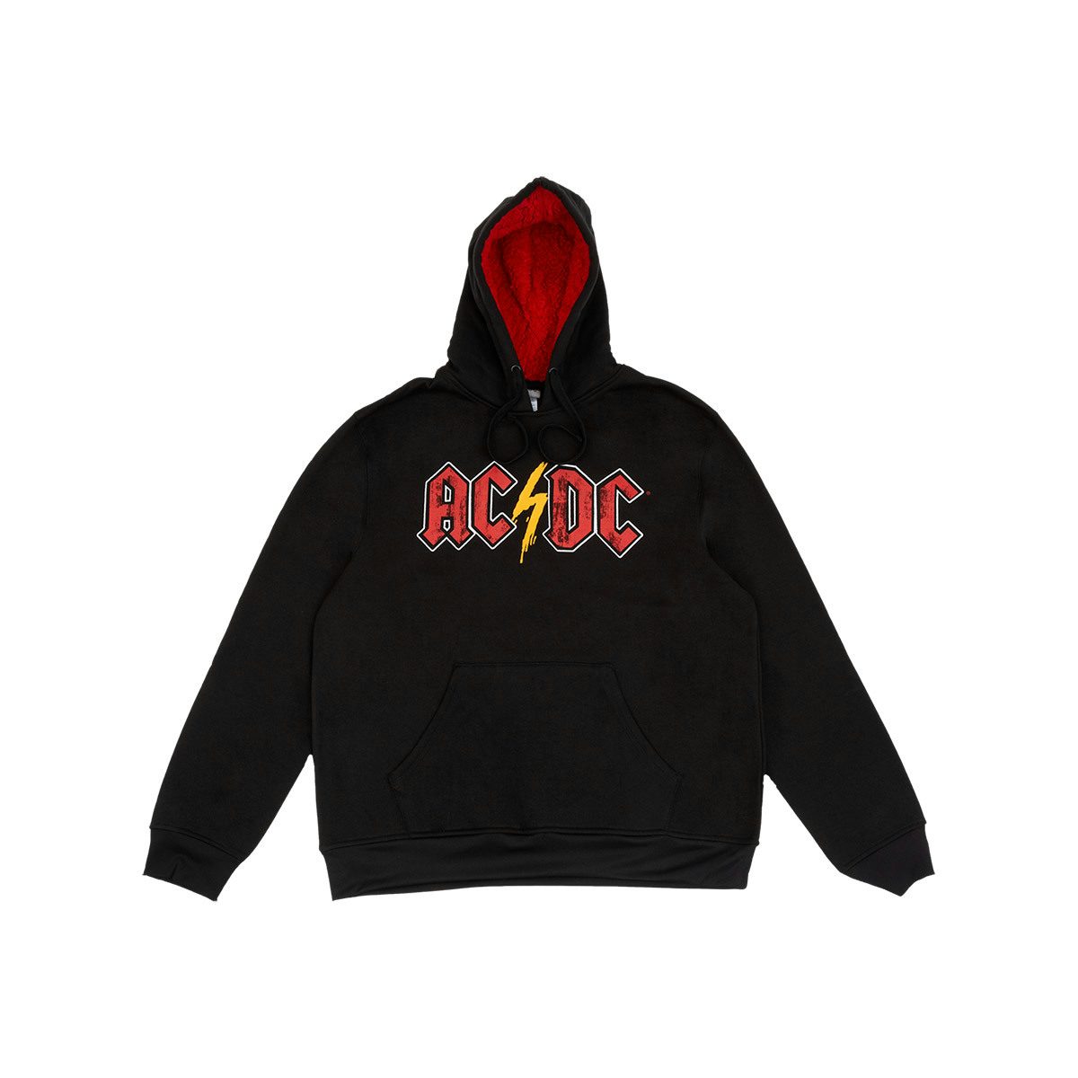 AC/DC Red Logo Bolt Black Hoodie