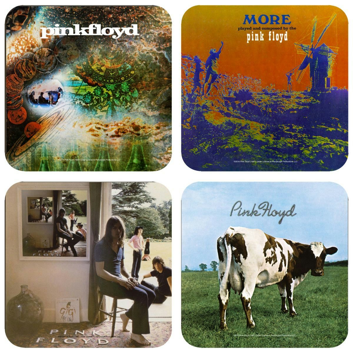 Pink Floyd Album Covers Coaster Set