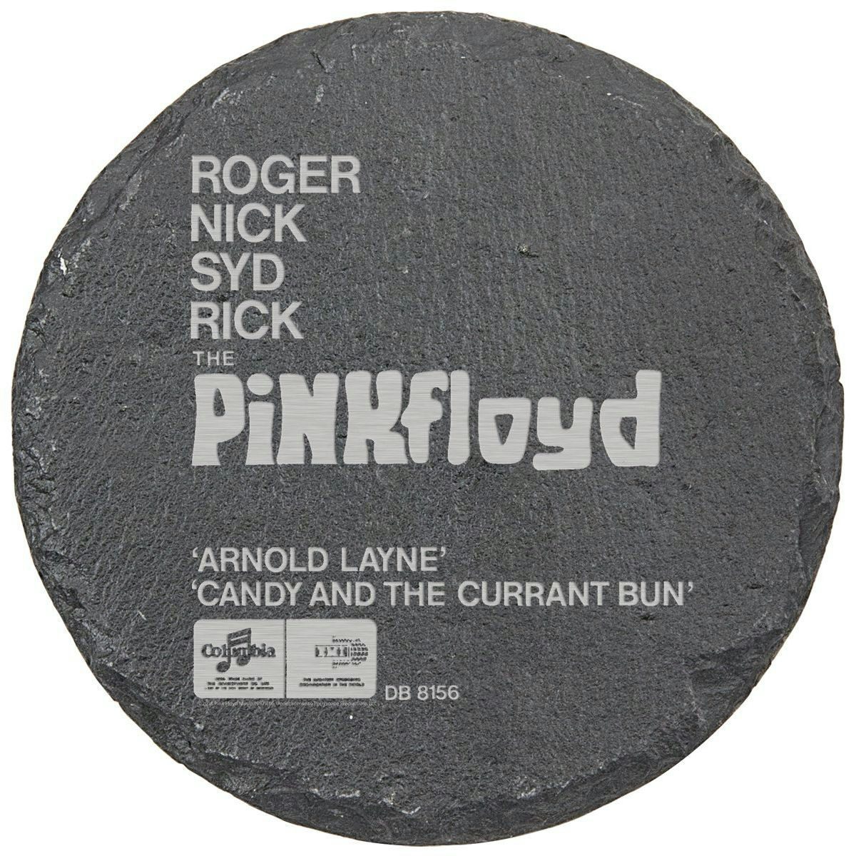 Pink Floyd Arnold Layne Laser Engraved Round Slate Coaster (set of 4)