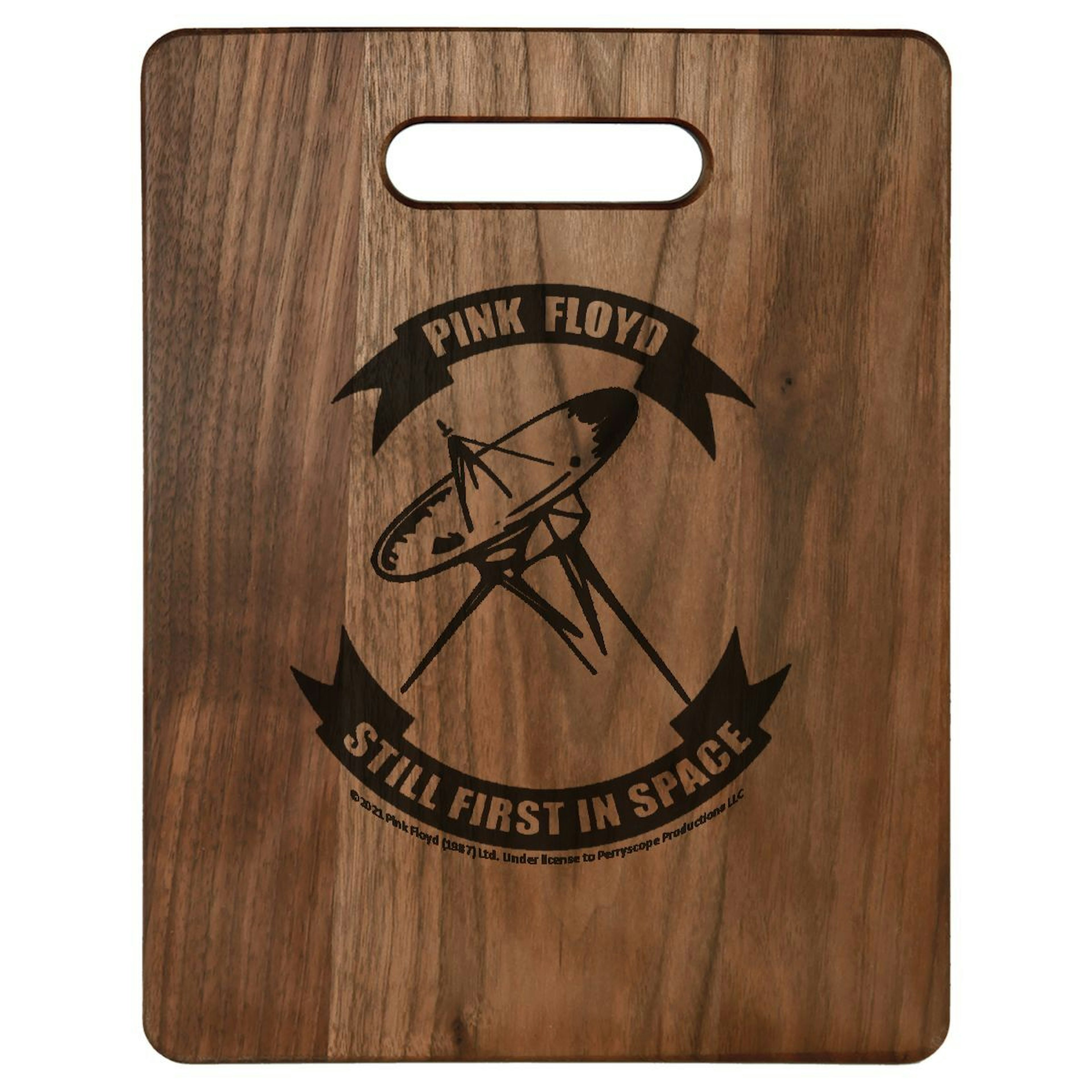 Pink Floyd Still First In Space Laser-Engraved Walnut Cutting Board