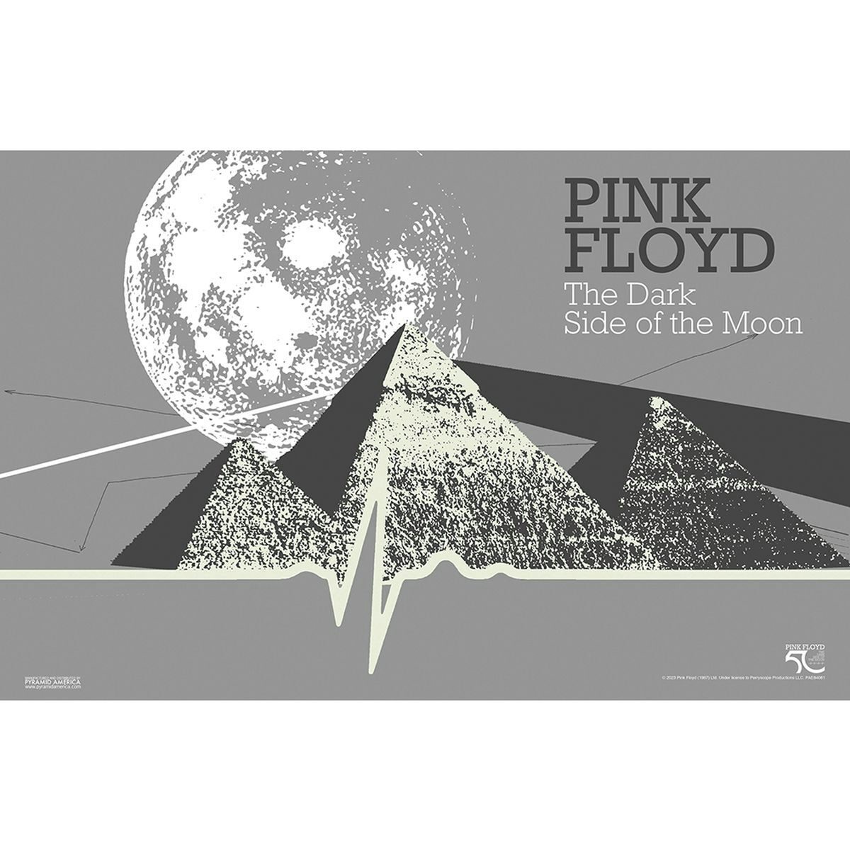 Pink Floyd - DSOTM50-Grey Pyramid 11x17 Unframed Print