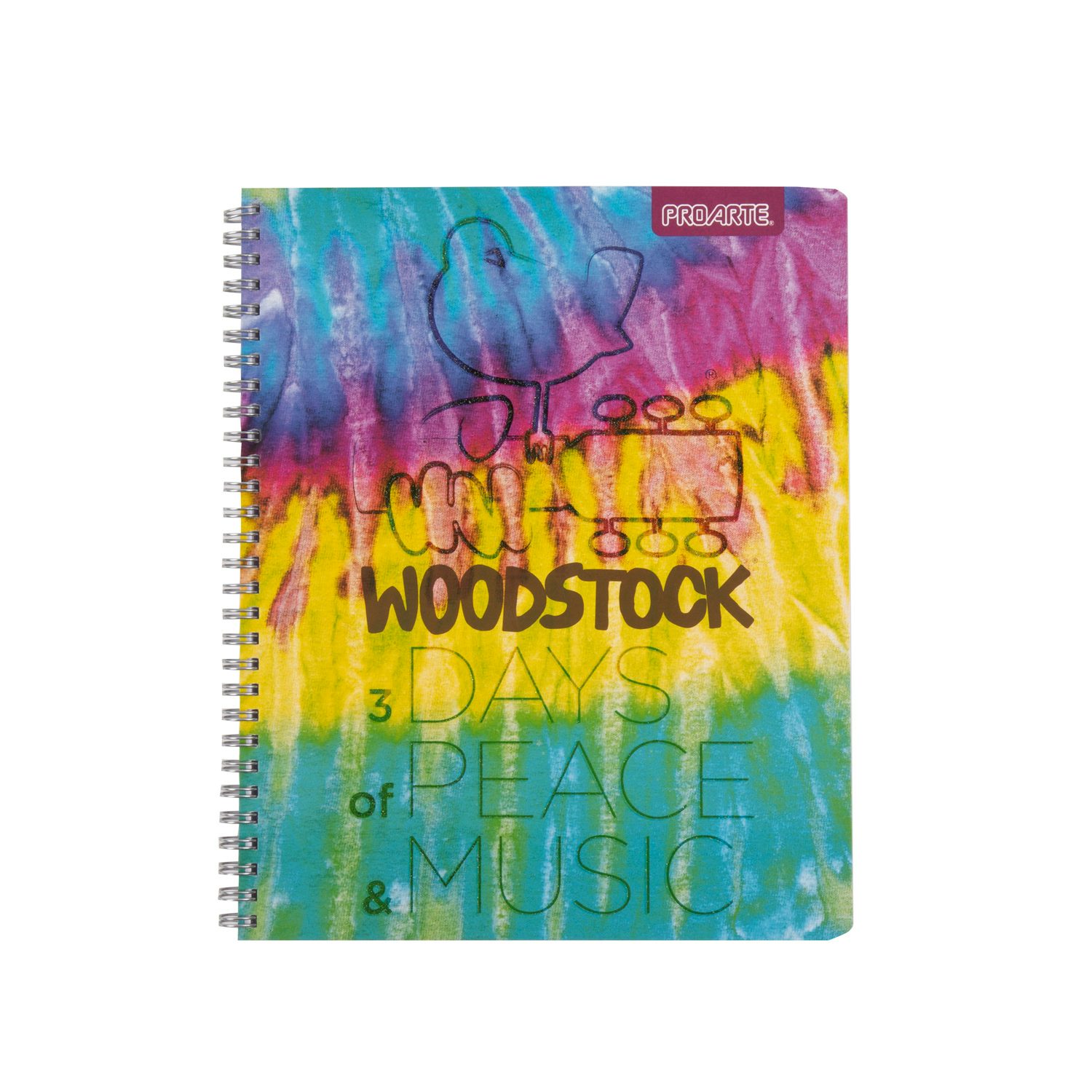 Woodstock Faded Tie Dye Notebook