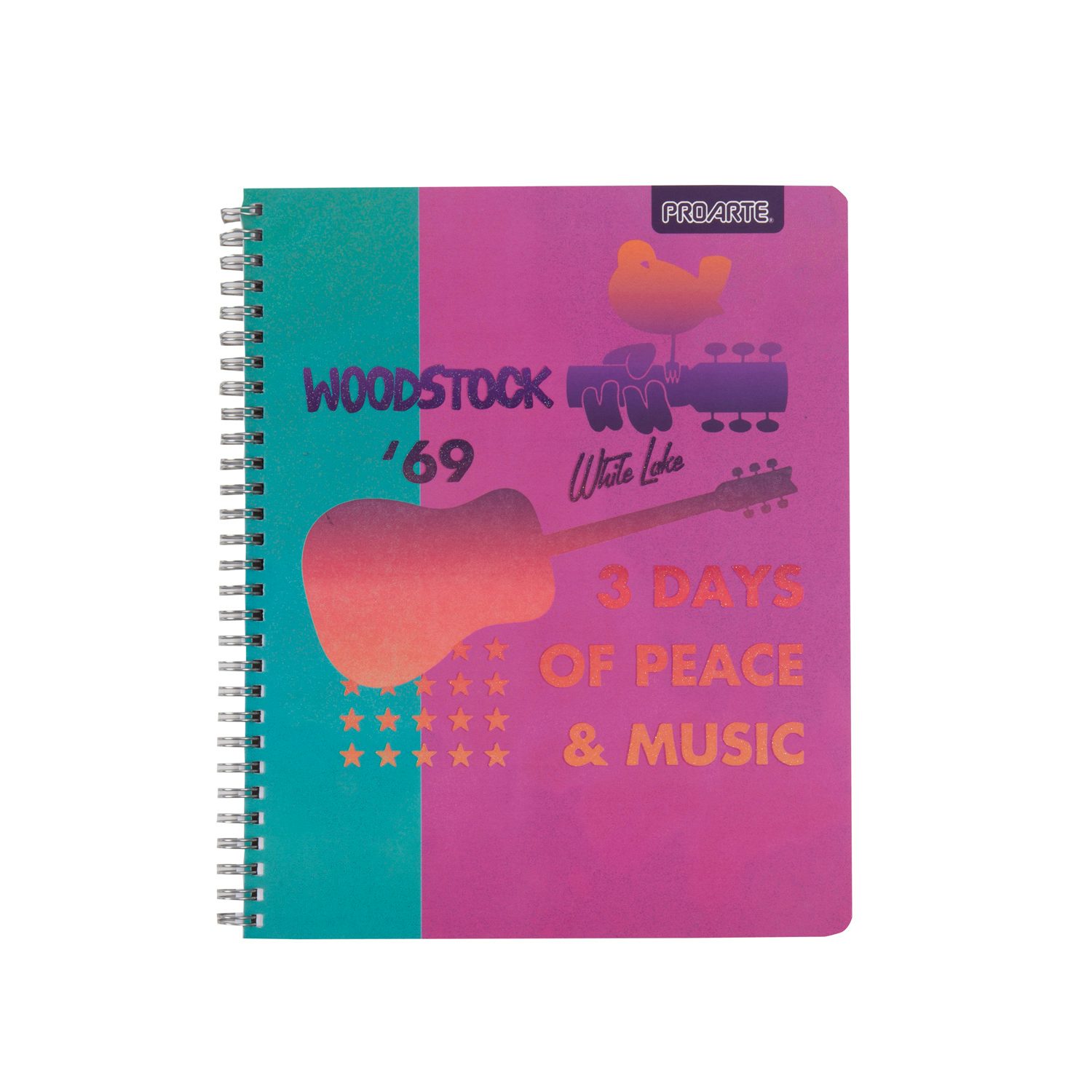 Woodstock White Lake Split Color Notebook