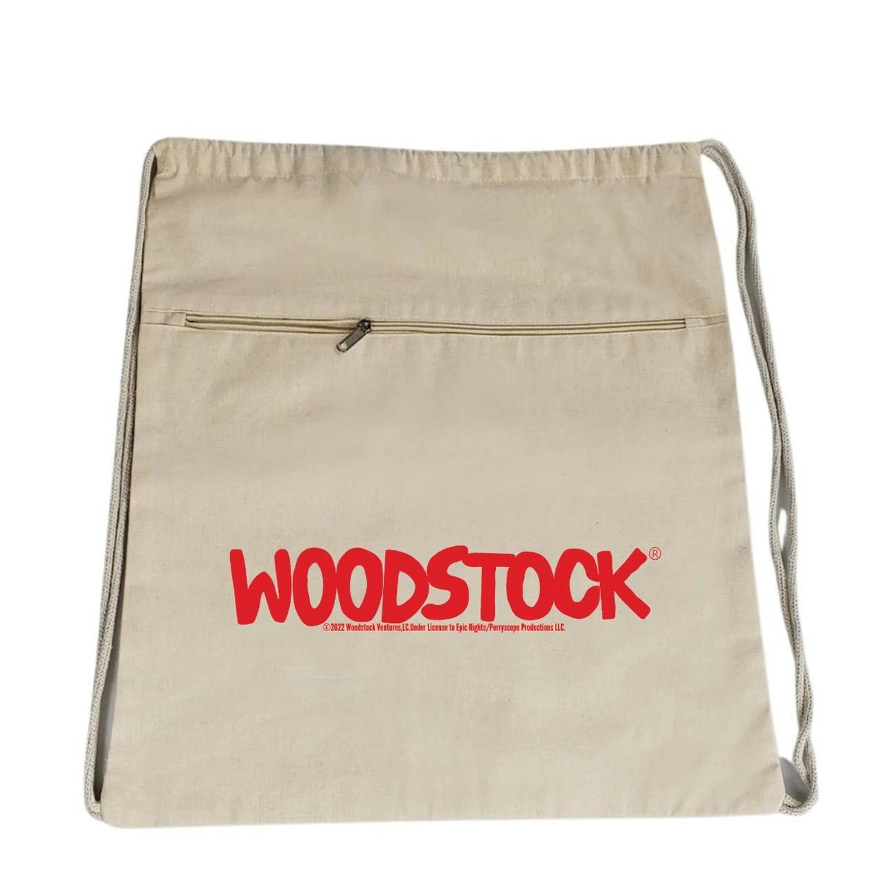 Woodstock Red Logo Drawstring Backpack