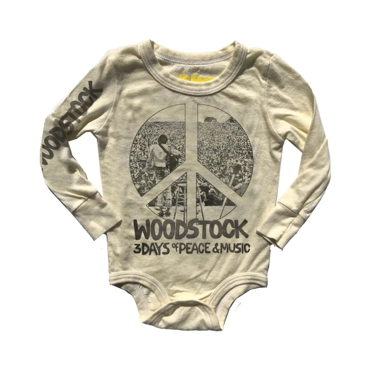 Woodstock Peace Sign Unisex Longsleeve Onesie