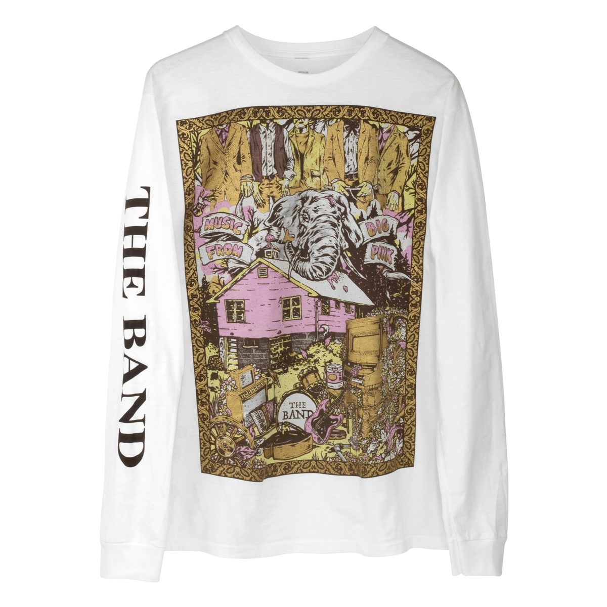 The Band Music From The Big Pink White Longsleeve T-shirt