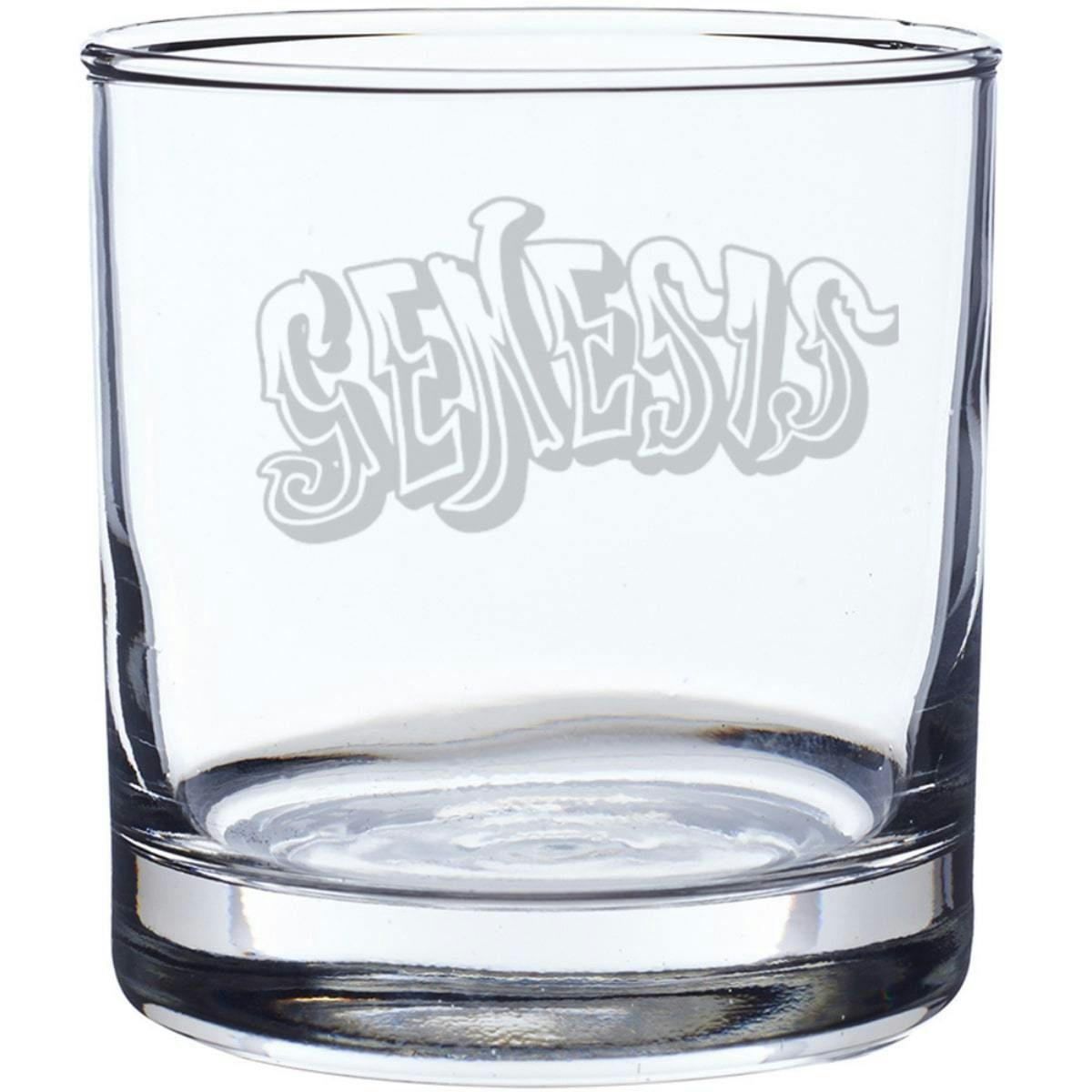 Genesis 70's Logo Laser-Etched Whiskey Glass