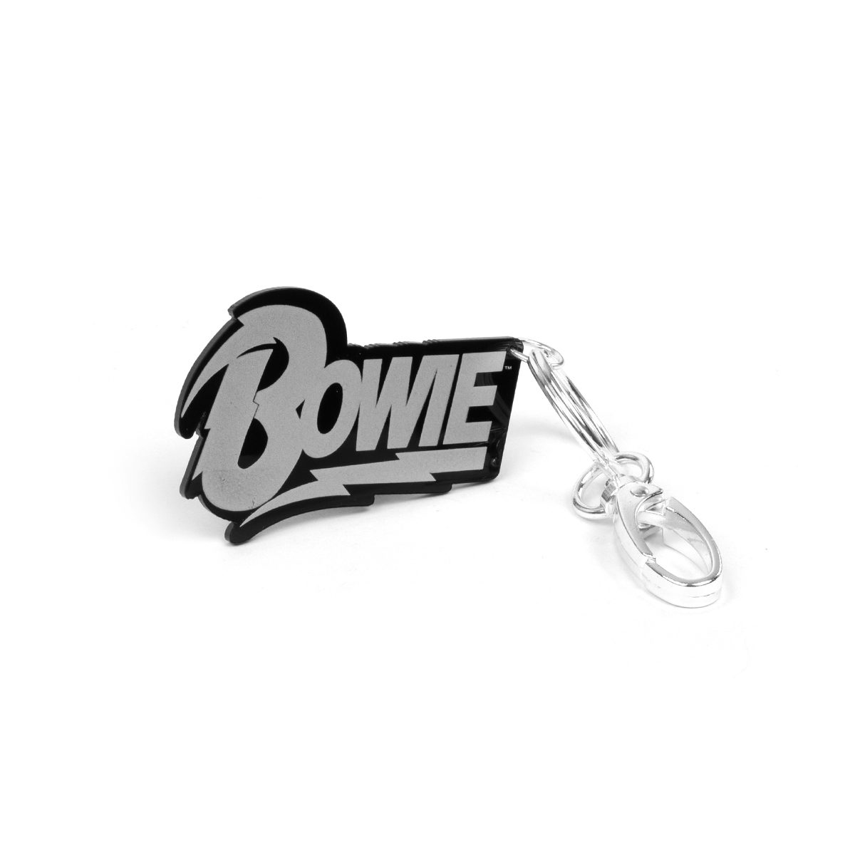 David Bowie Name Logo Keychain