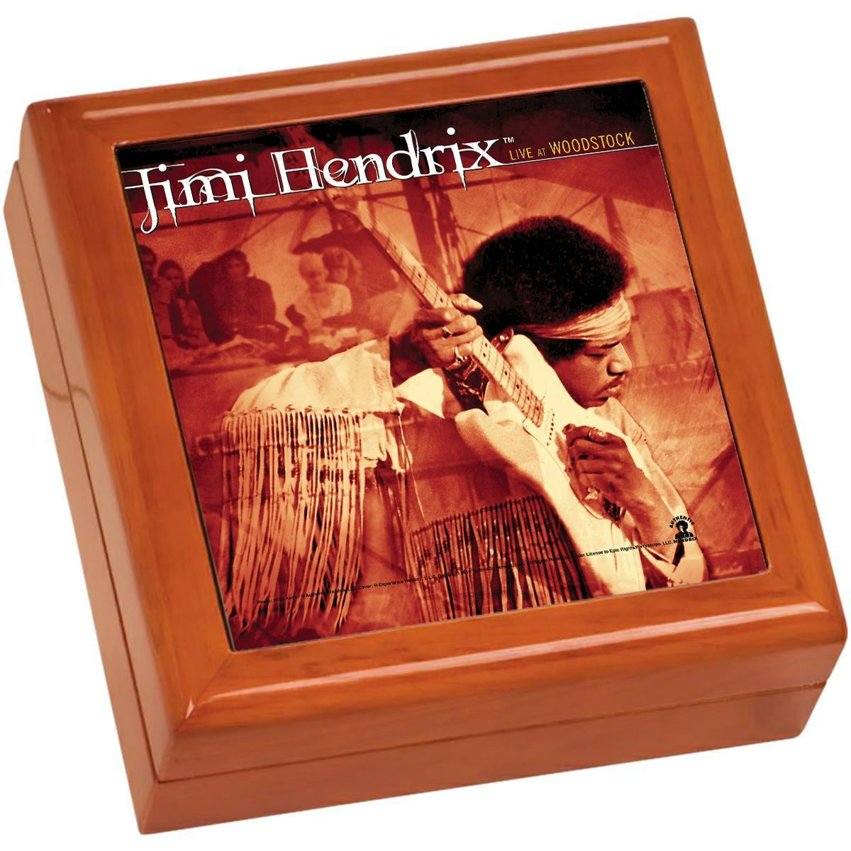 Jimi Hendrix Live At Woodstock Wooden Keepsake Box
