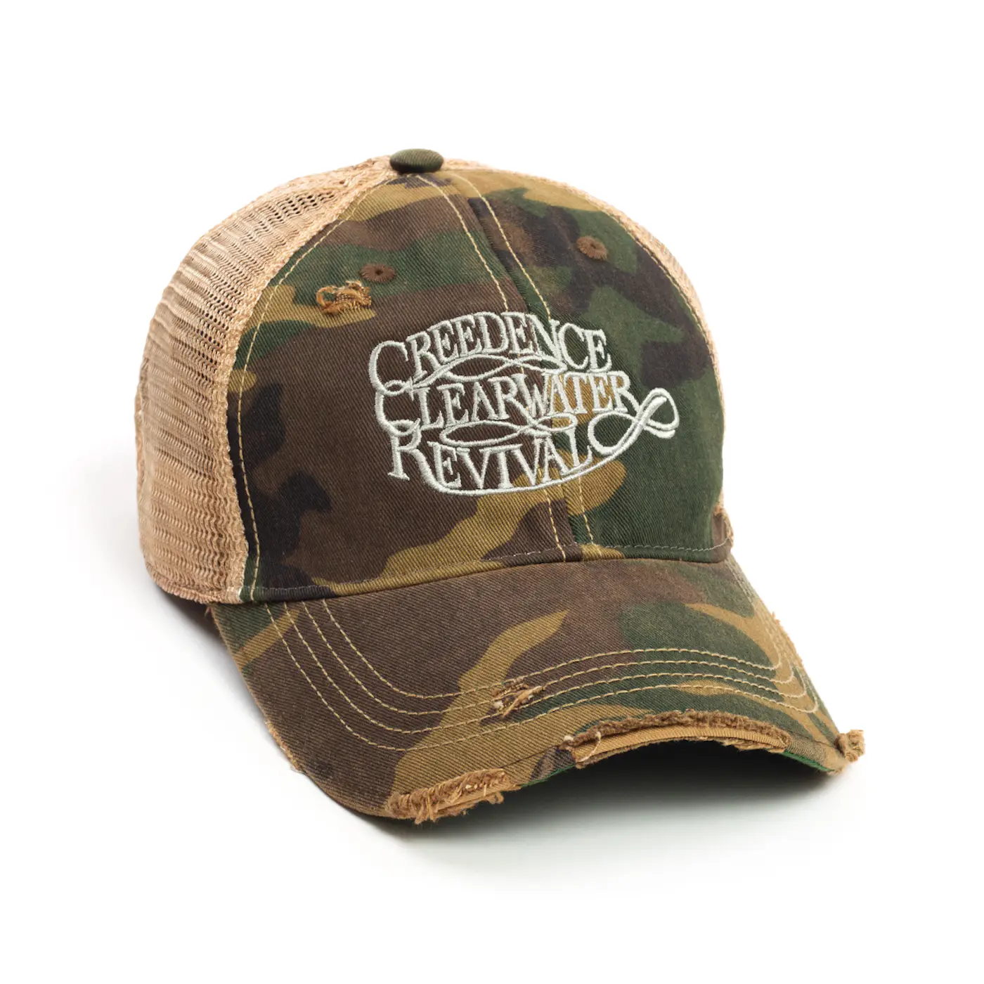 Creedence Clearwater Revival Logo Trucker Cap Camo