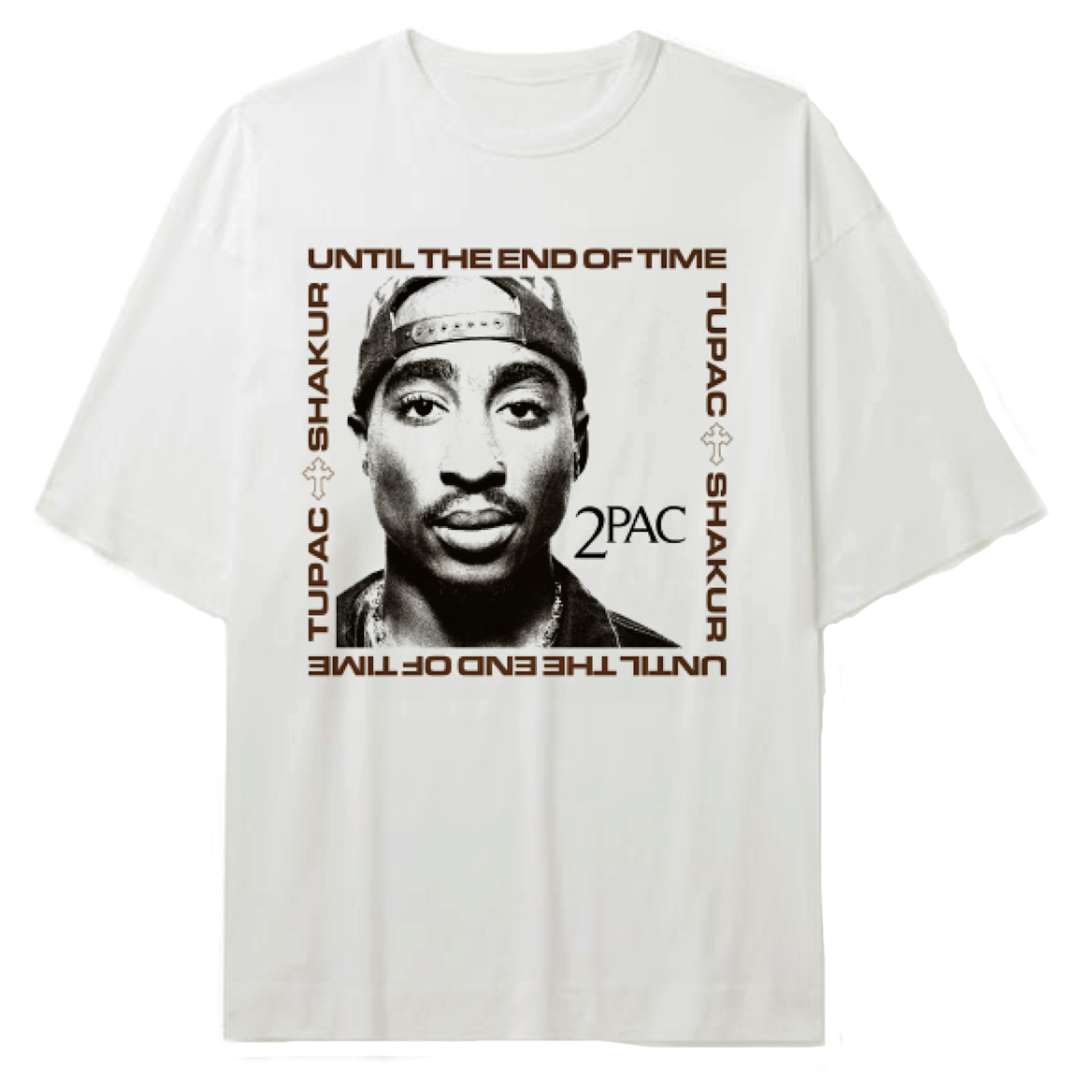 Tupac T-Shirt - 2Pac (White) (Bolur)