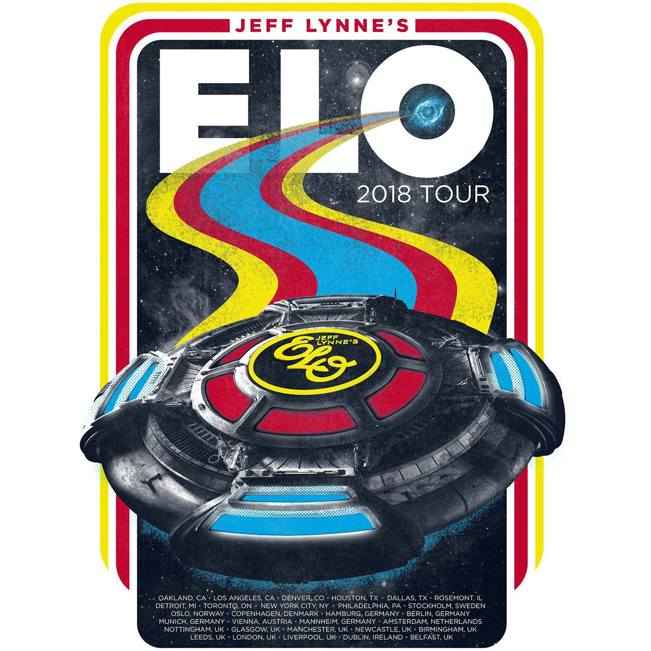 ELO (Electric Light Orchestra) Poster - Plakat Elo 2018 Tour 18"x24"