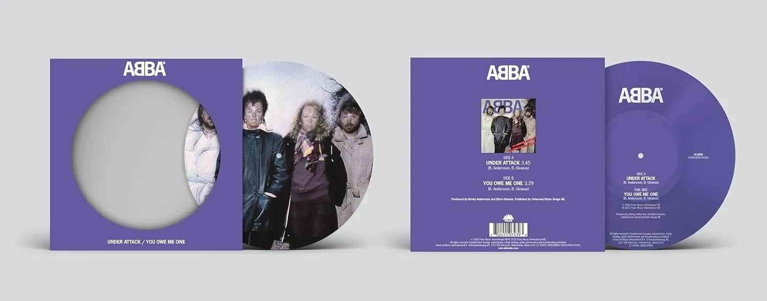 ABBA Under Attack 7" 2023 Picture Disc