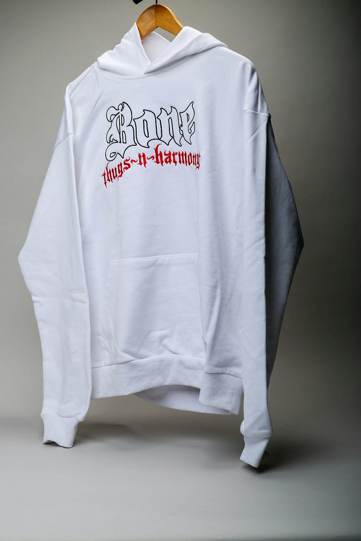 Bone Thugs-N-Harmony "Embroidered Logo" French Terry White Hoodie