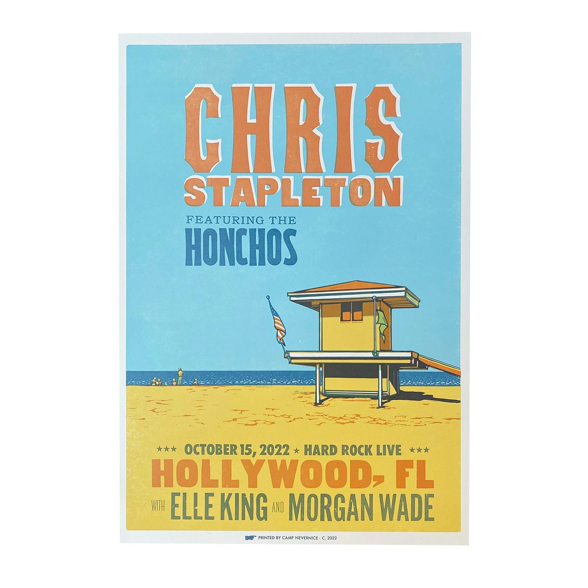 Chris Stapleton Show Poster – Hollywood, FL – 10/15/22