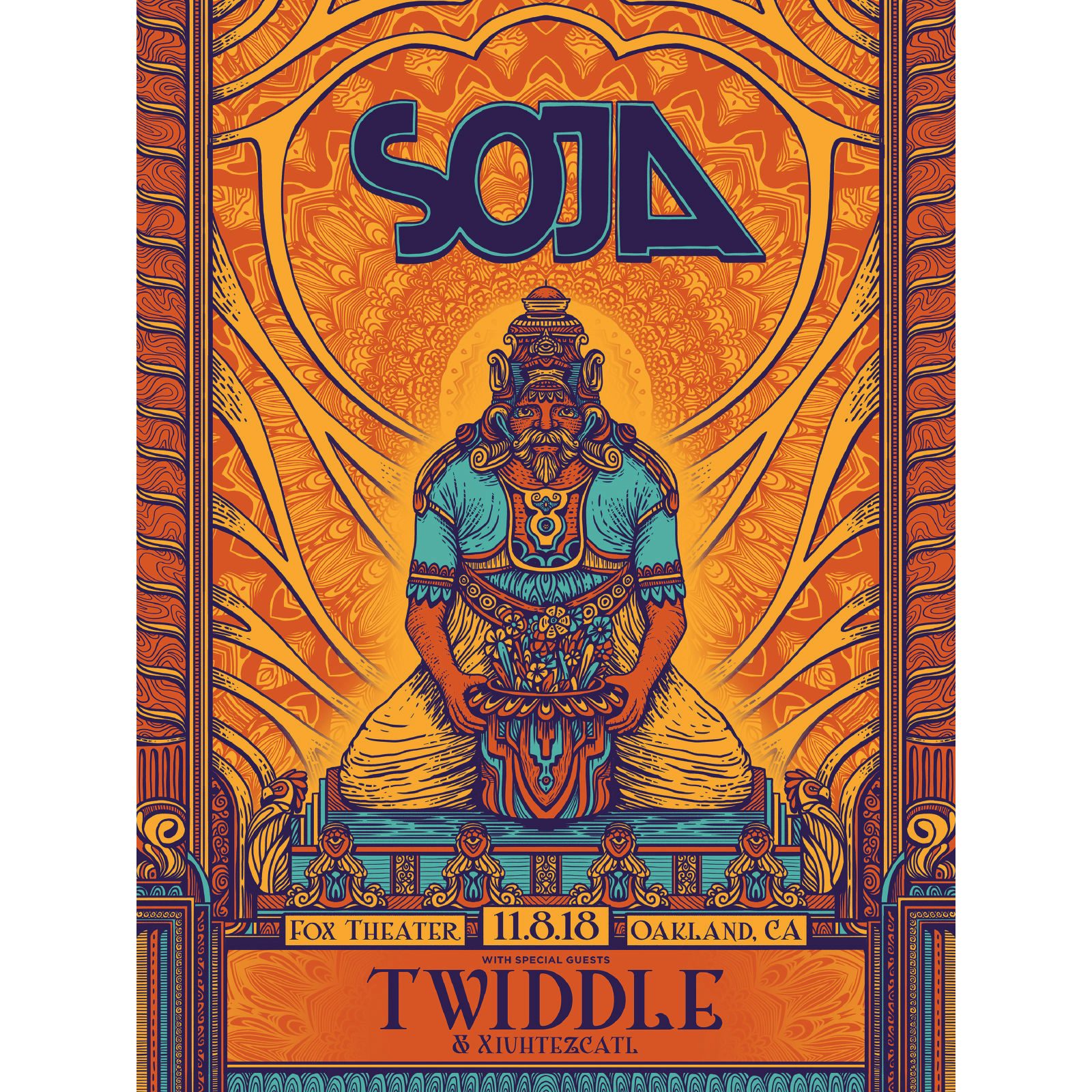 SOJA 11/8/18 Fox Theater / Oakland, CA Poster