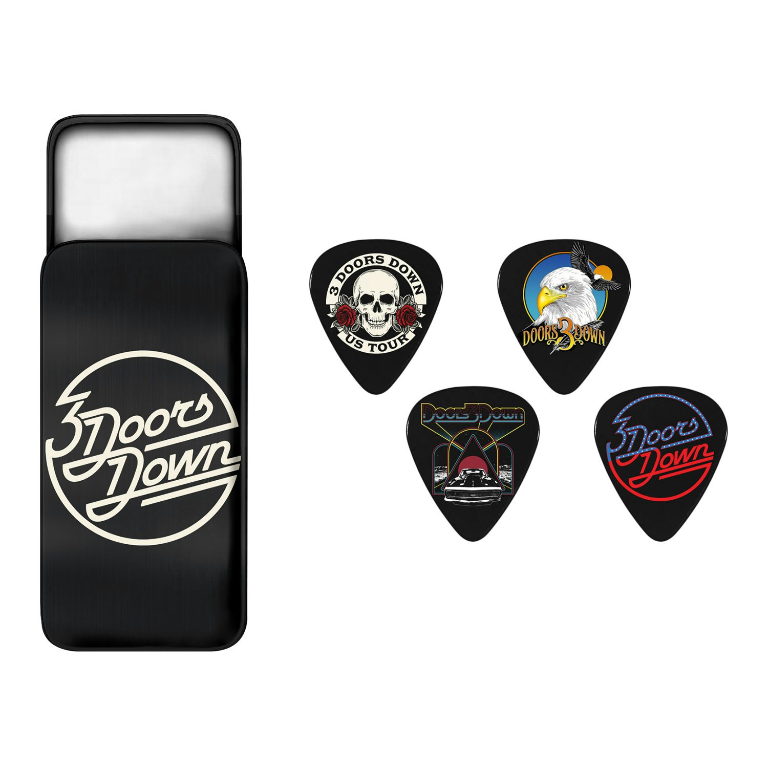 3 Doors Down Guitar Pick Tin Set