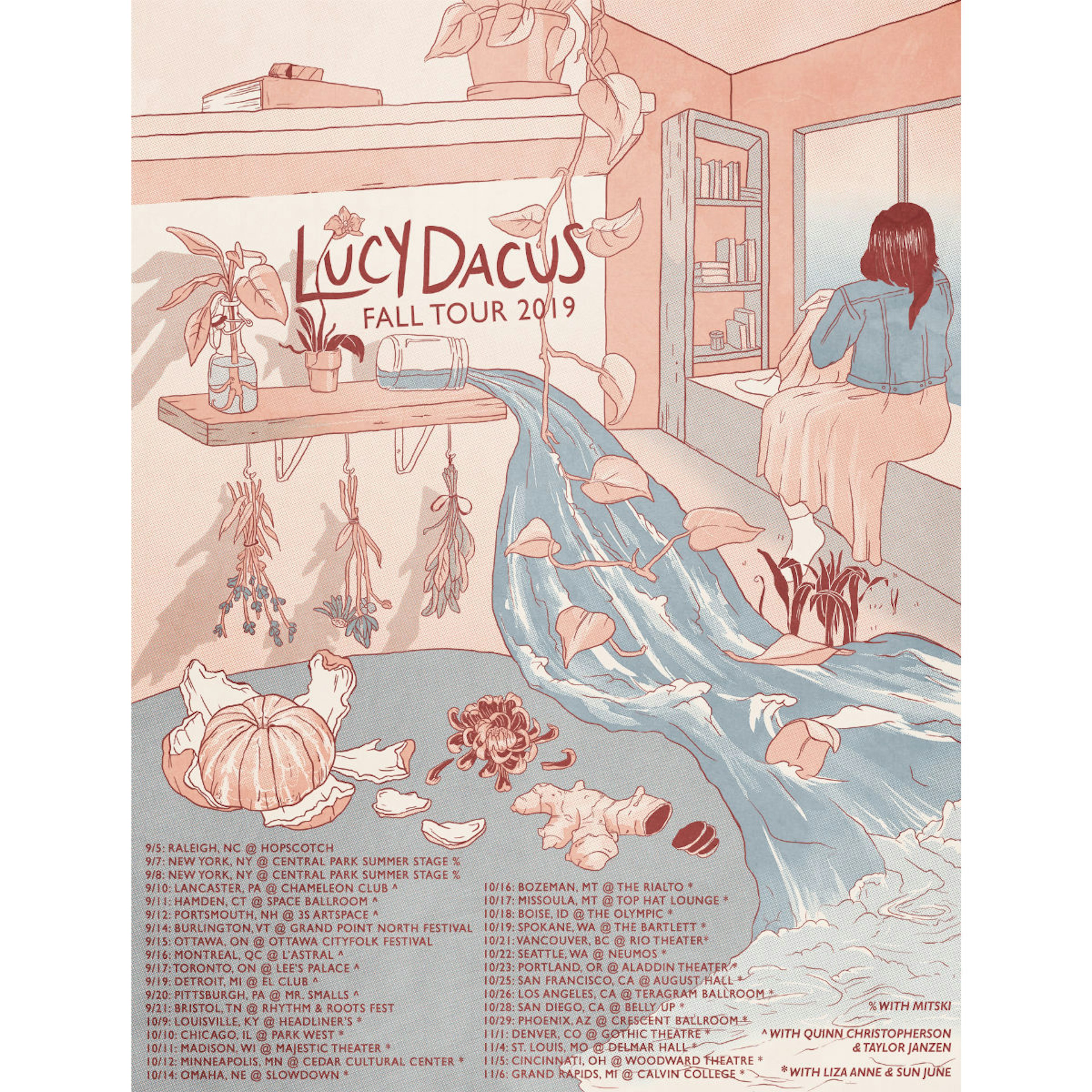 Lucy Dacus Oct/Nov Tour Poster