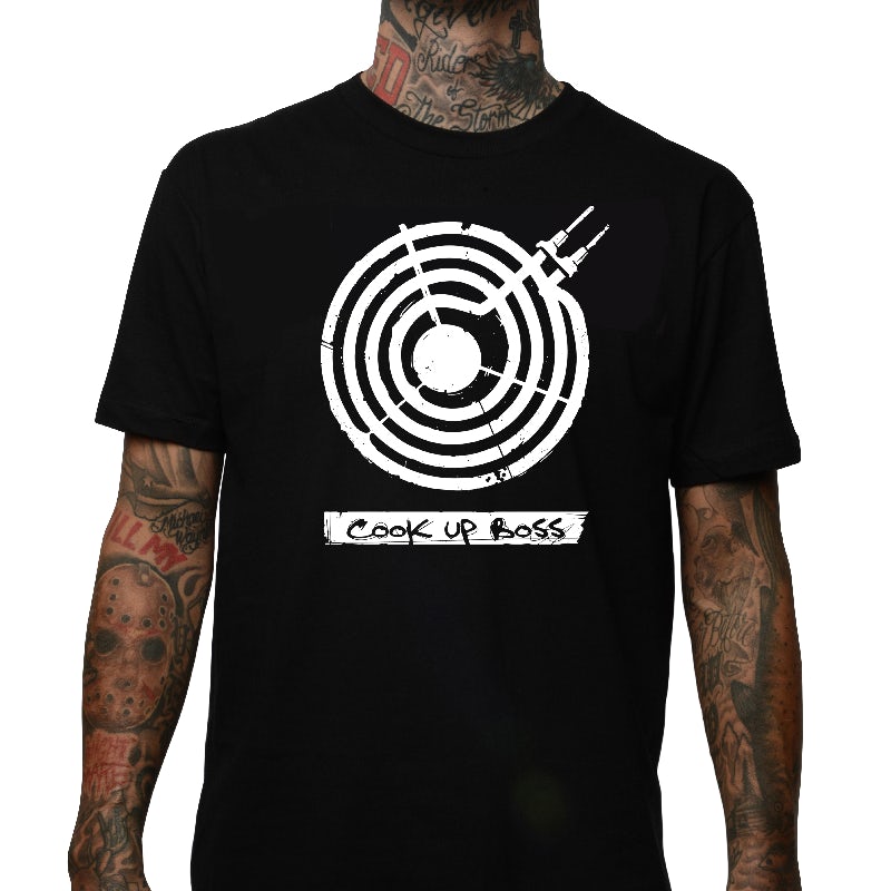 Slumerican Cook Up Boss Stove Eye Black Tee