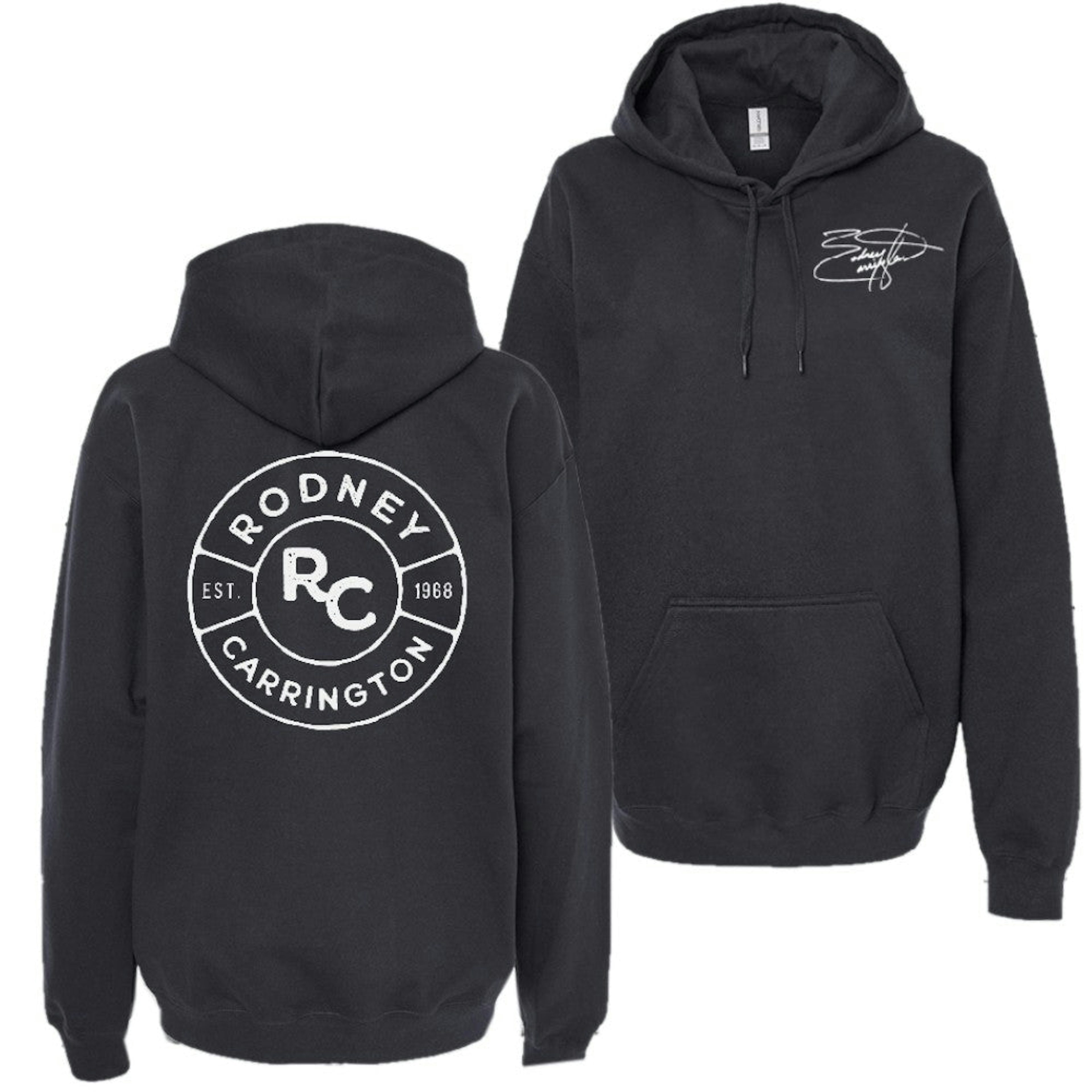 Rodney Carrington Black Signature Logo Hoodie