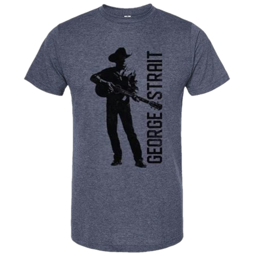 George Strait 2023 Heather Denim Silhouette Tee