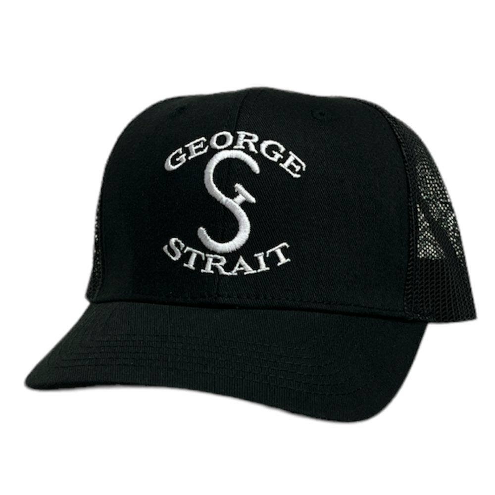 George Strait Black Logo Ballcap