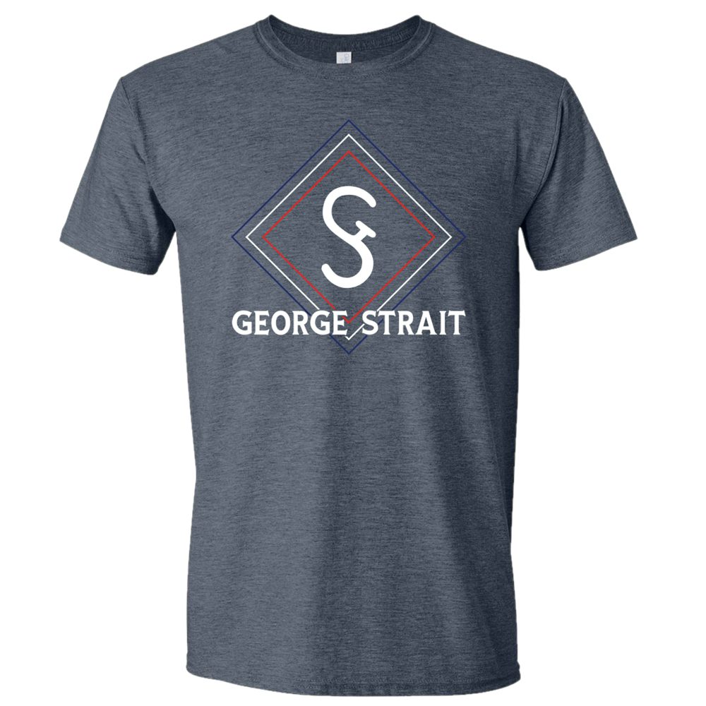 George Strait Heather Navy Diamond Logo Tee