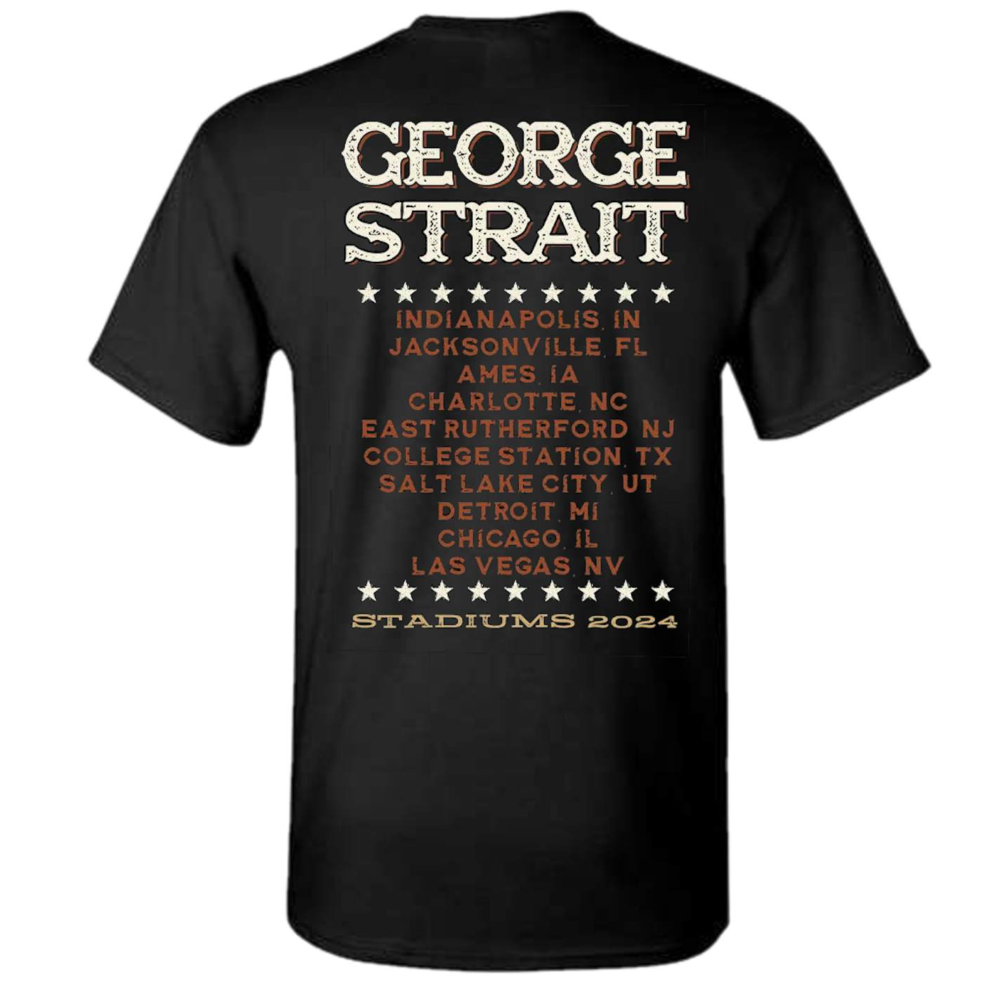 George Strait Black Photo (Sitting) Tee