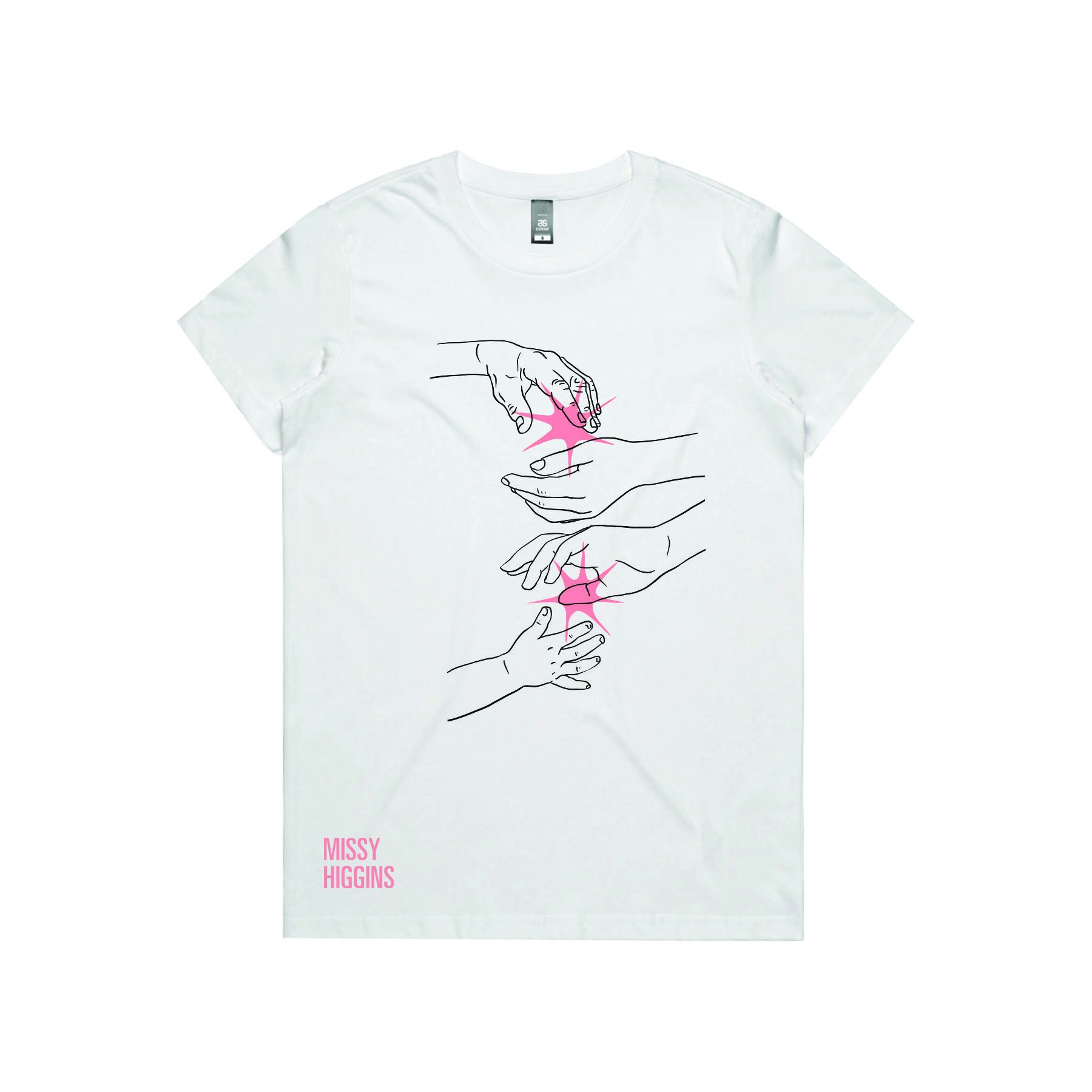 Missy Higgins - Ladies White Mother Daughter Hands Tee