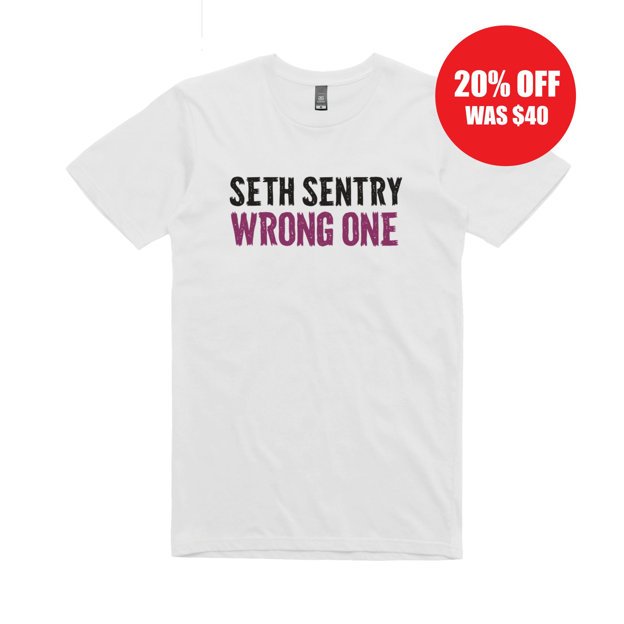 Seth Sentry Seth Sitting / White T-shirt