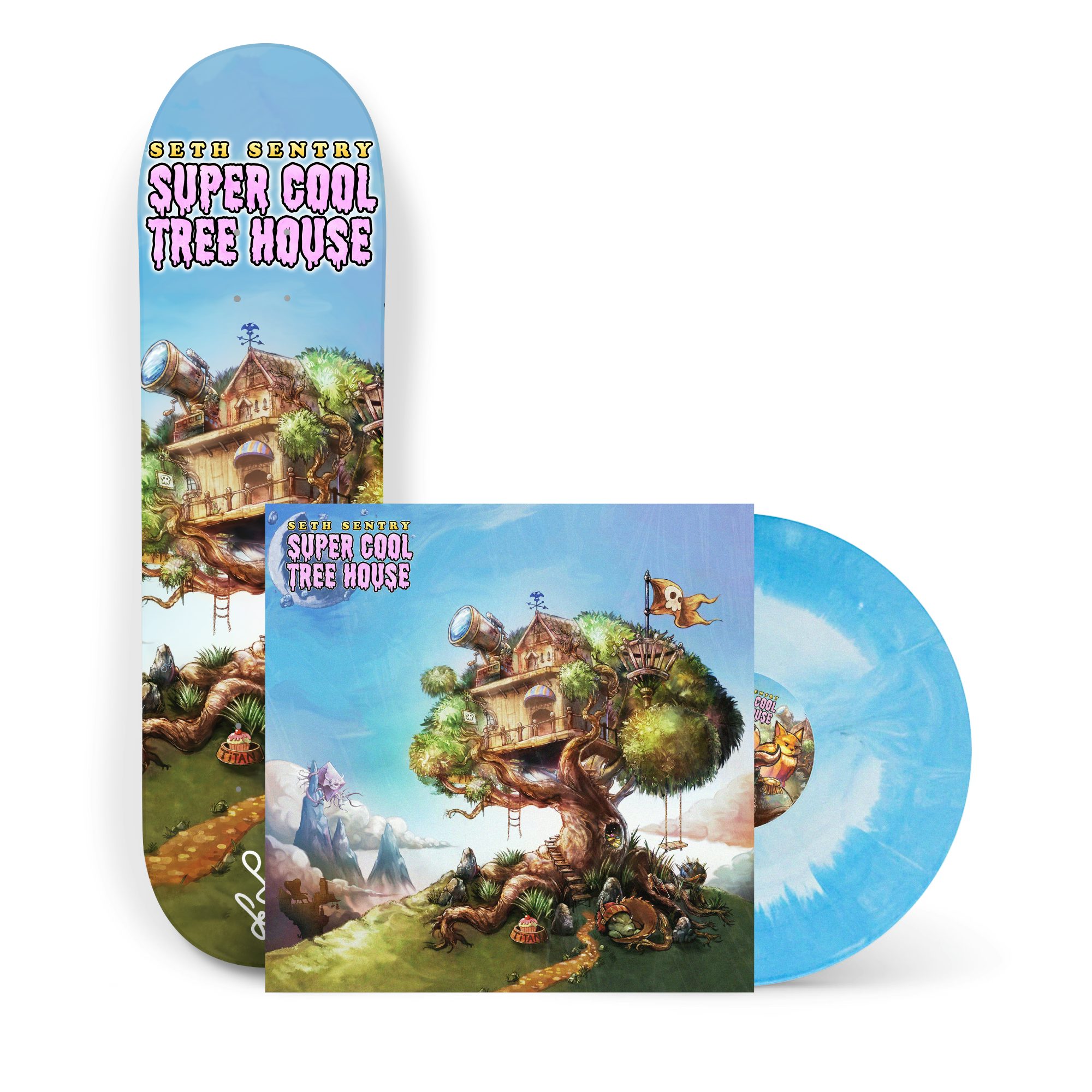 Seth Sentry Super Cool Tree House / Vinyl + Skate Deck Bundle