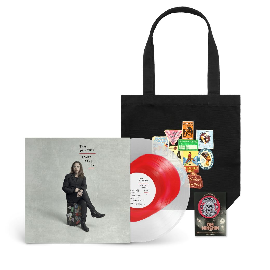 Tim Minchin / Apart Together *Signed* Translucent Clear & Red Vinyl Bundle