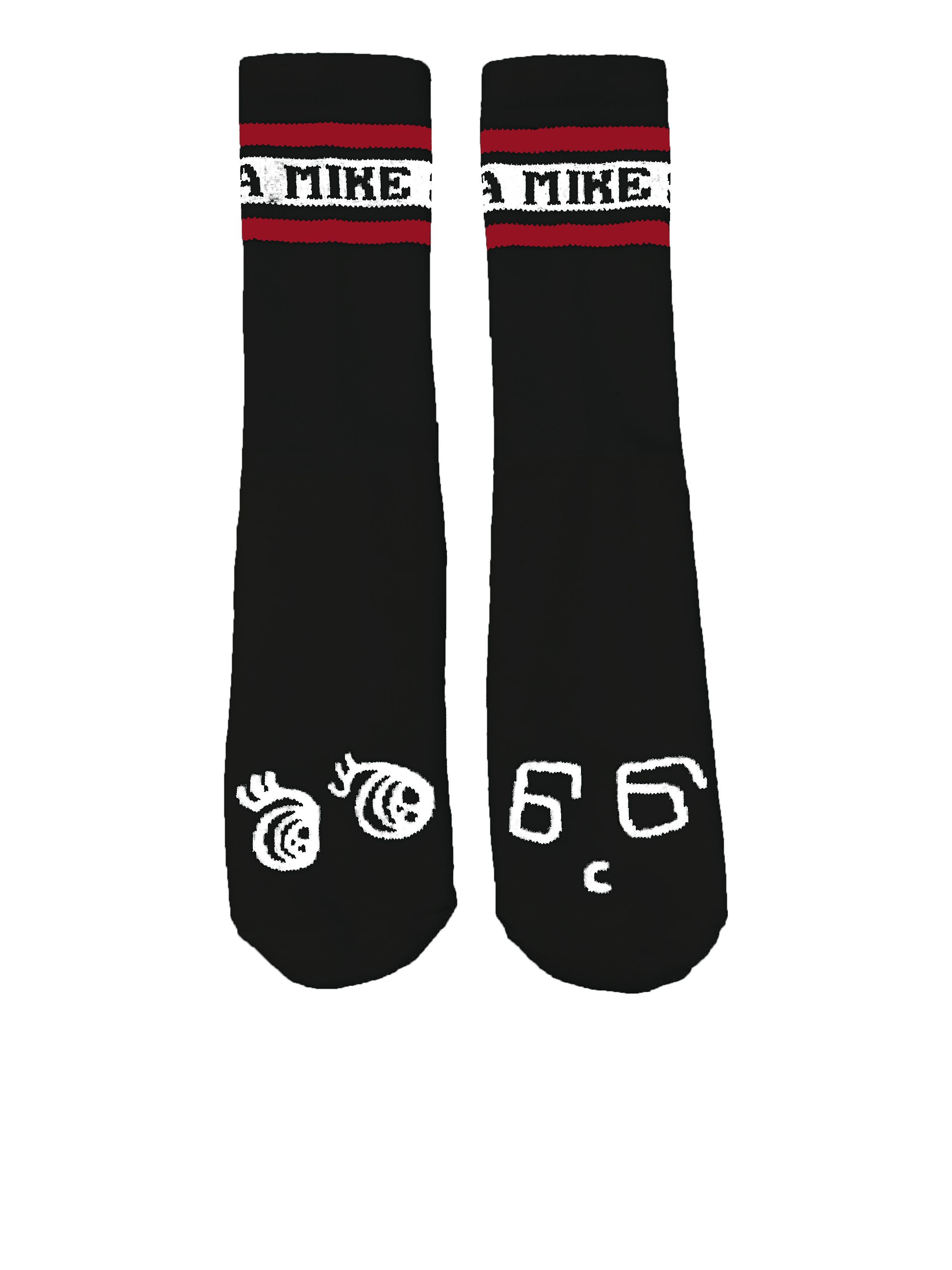 Mike Shinoda Boris & Oatmeal Black Socks