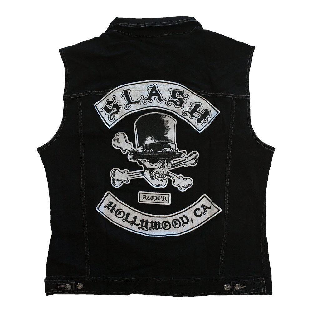 Slash Black Denim Vest