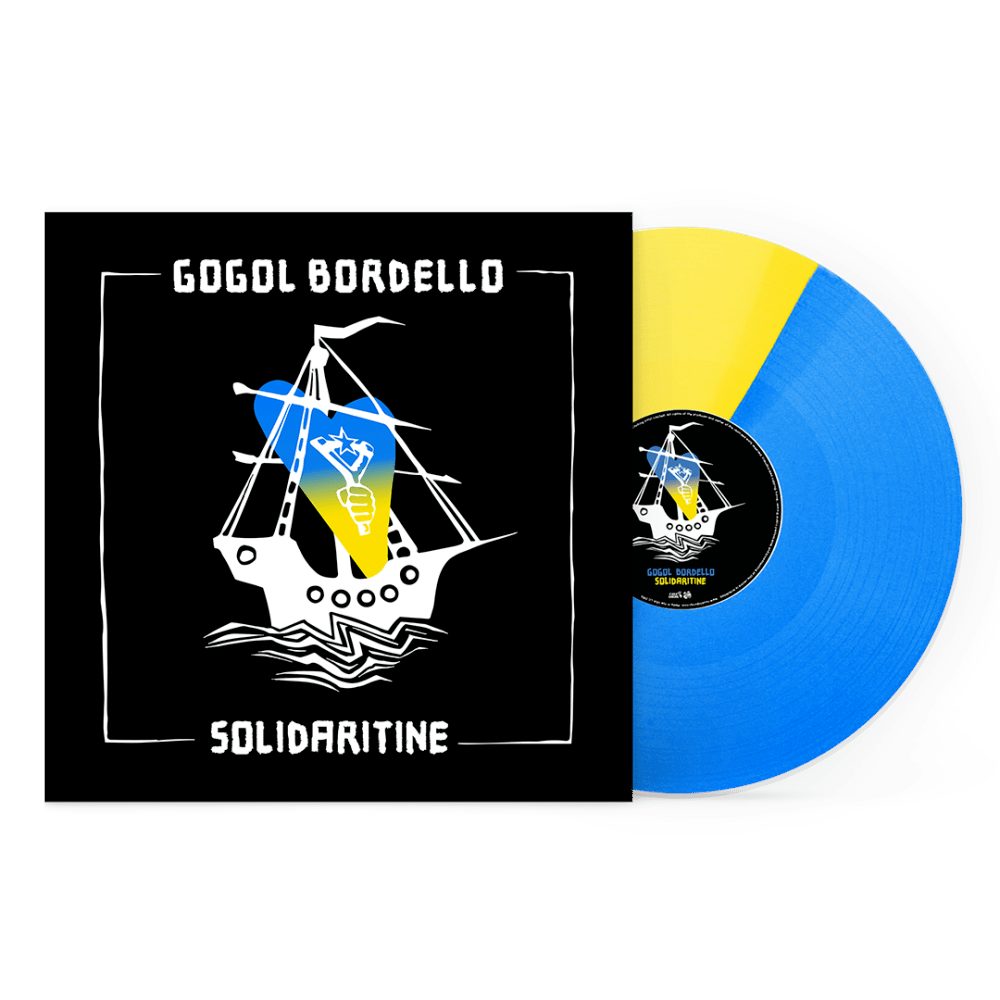 Gogol Bordello SOLIDARITINE Yellow Blue Split Vinyl Record
