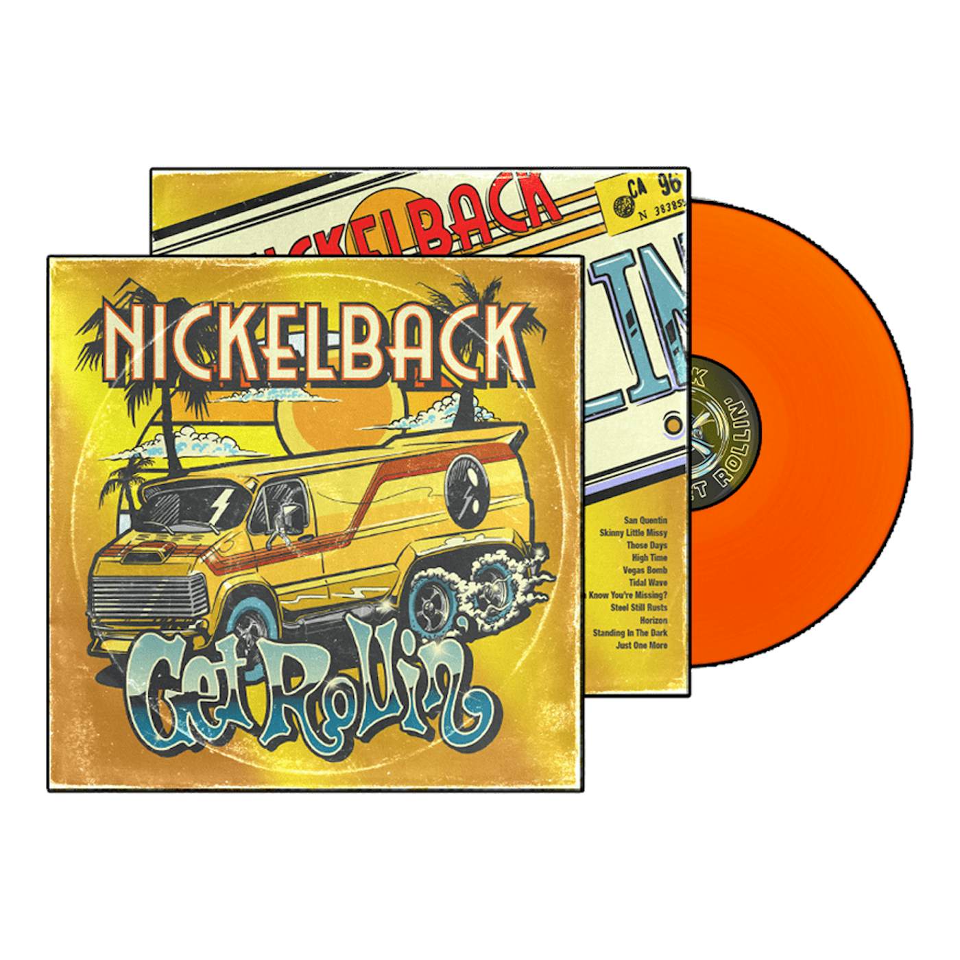 Nickelback Get Rollin' Transparent Orange Vinyl Album Vinyl