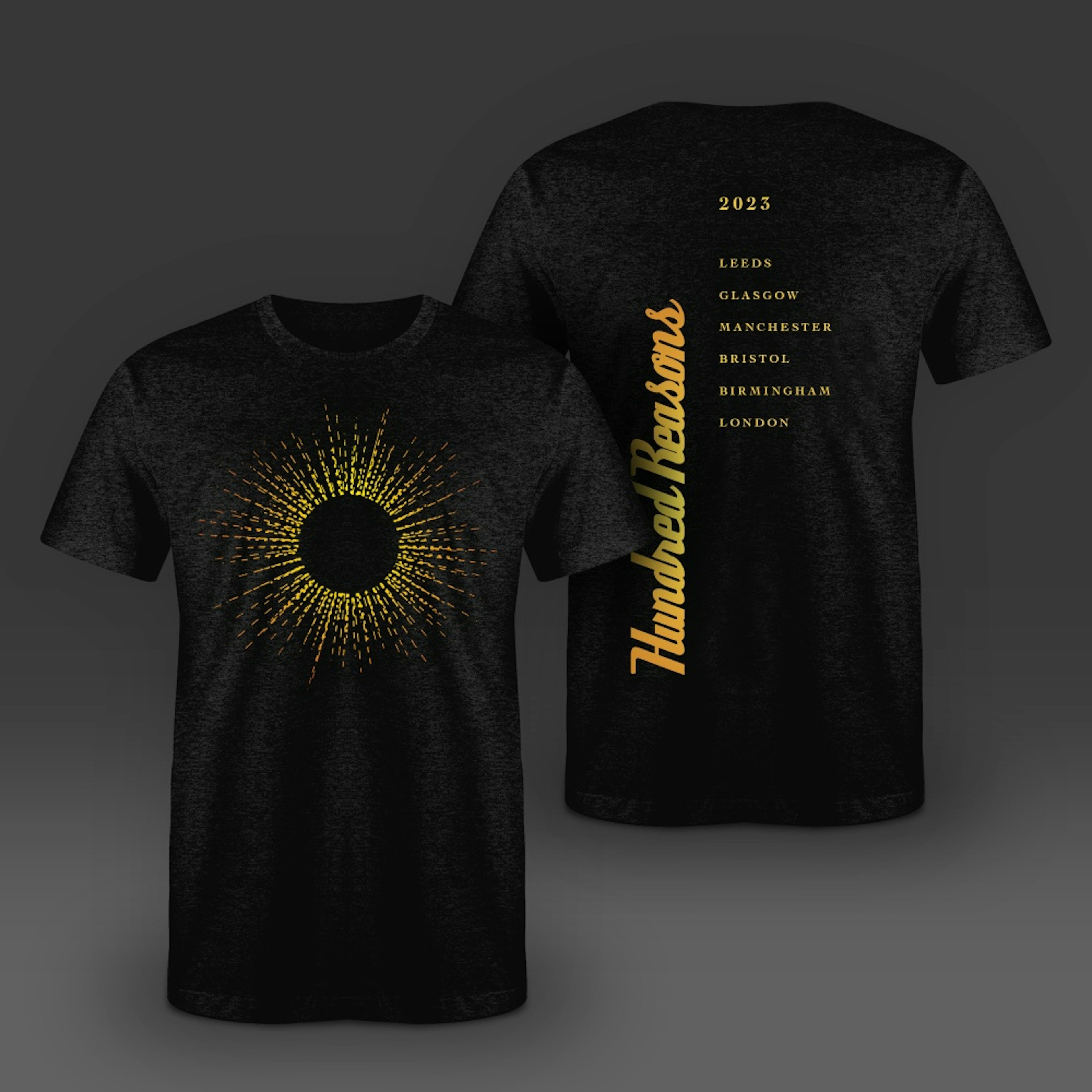 Hundred Reasons GLORIOUS SUNSETUK Tour T-Shirt