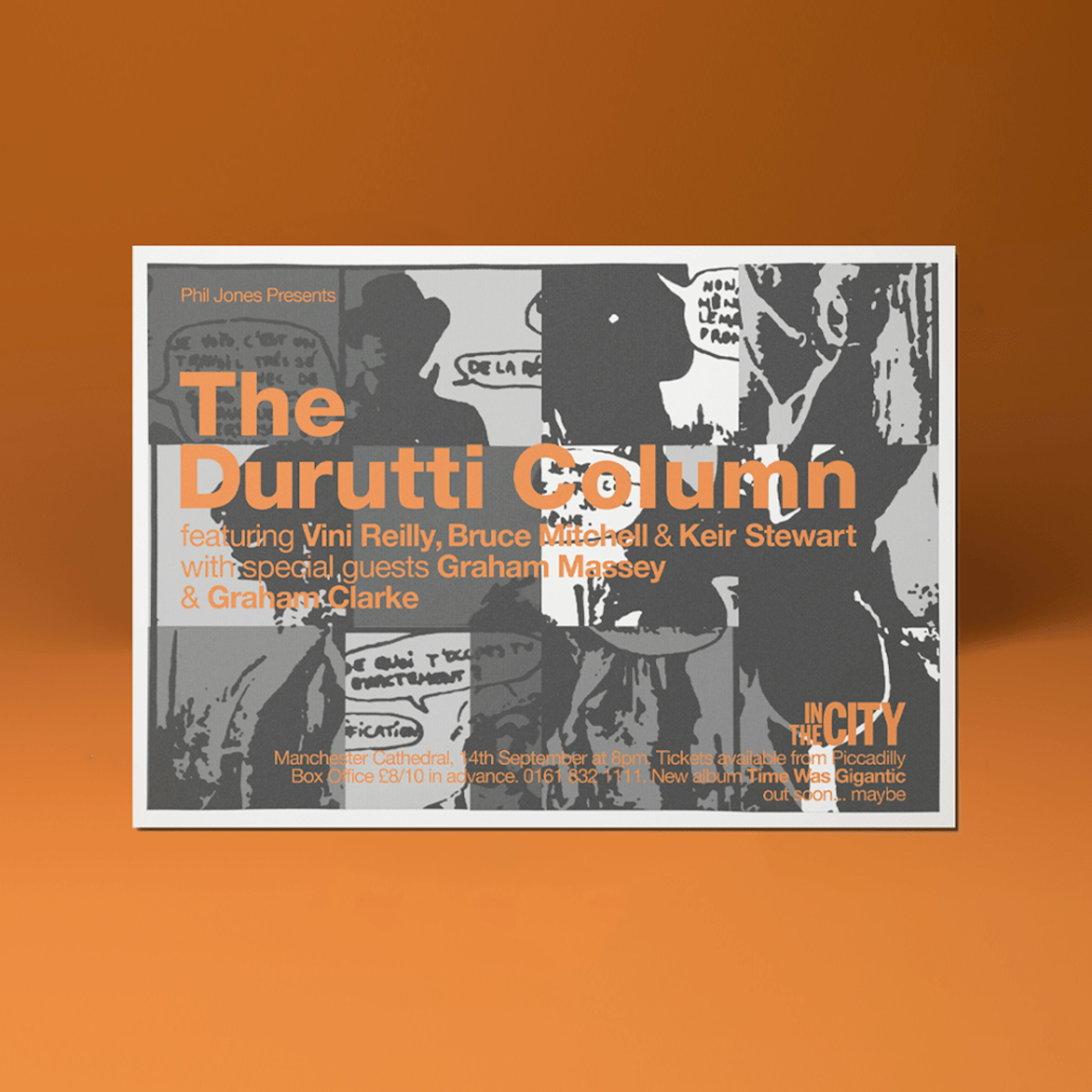 The Durutti Column Manchester In The City 1998 Hand Numbered A3 Poster