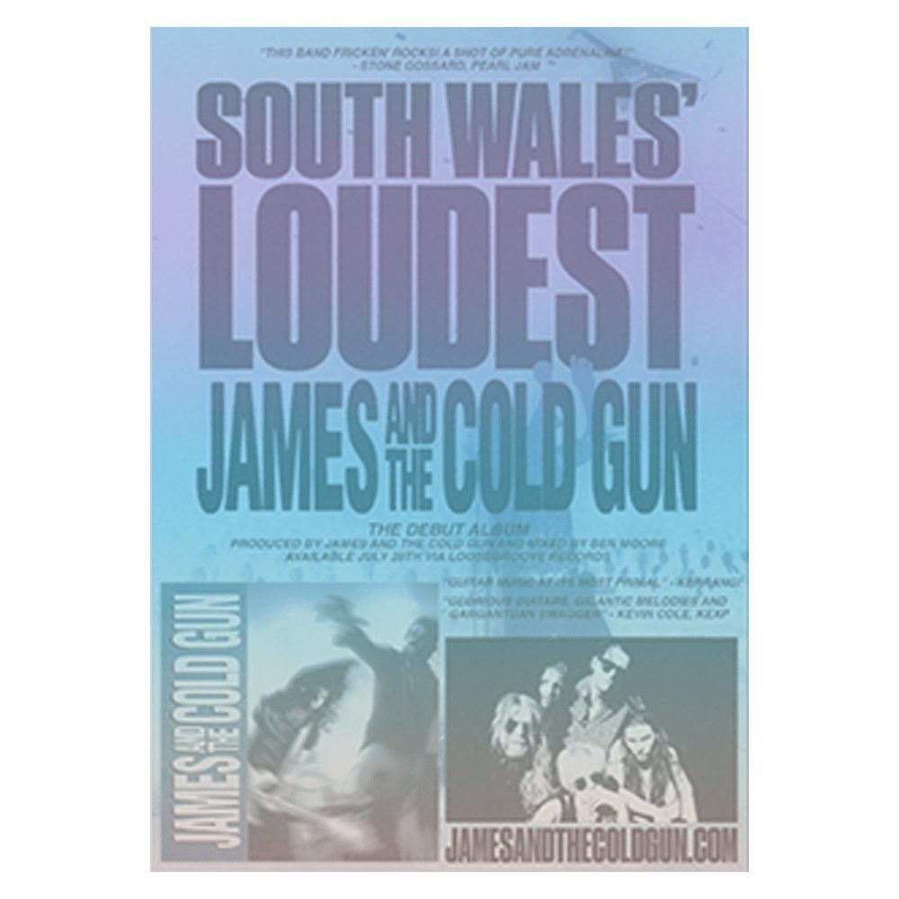 James and the Cold Gun Album Poster Foil Mock Effect