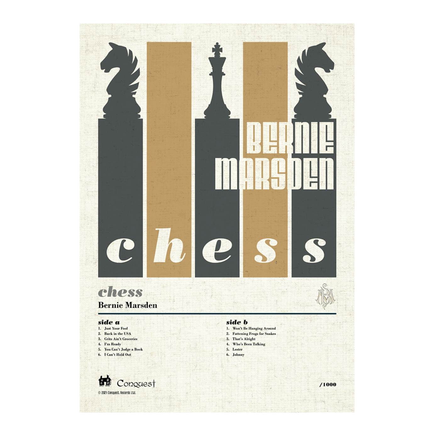 Bernie Marsden Chess - Limited Edition Numbered Lithographic Print