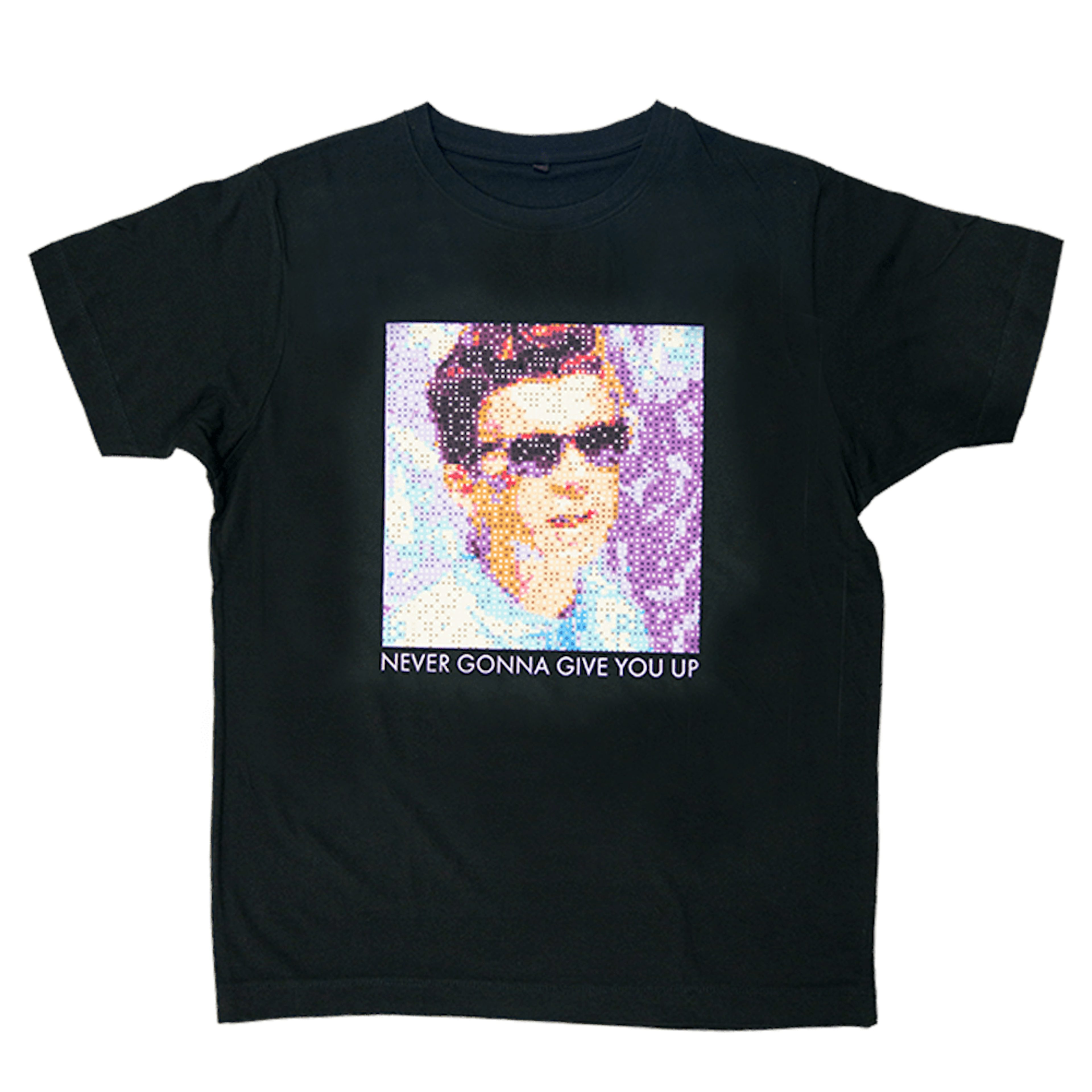 Rick Astley Never Gonna Give You Up Pixelated Rick T-Shirt (Includes ...